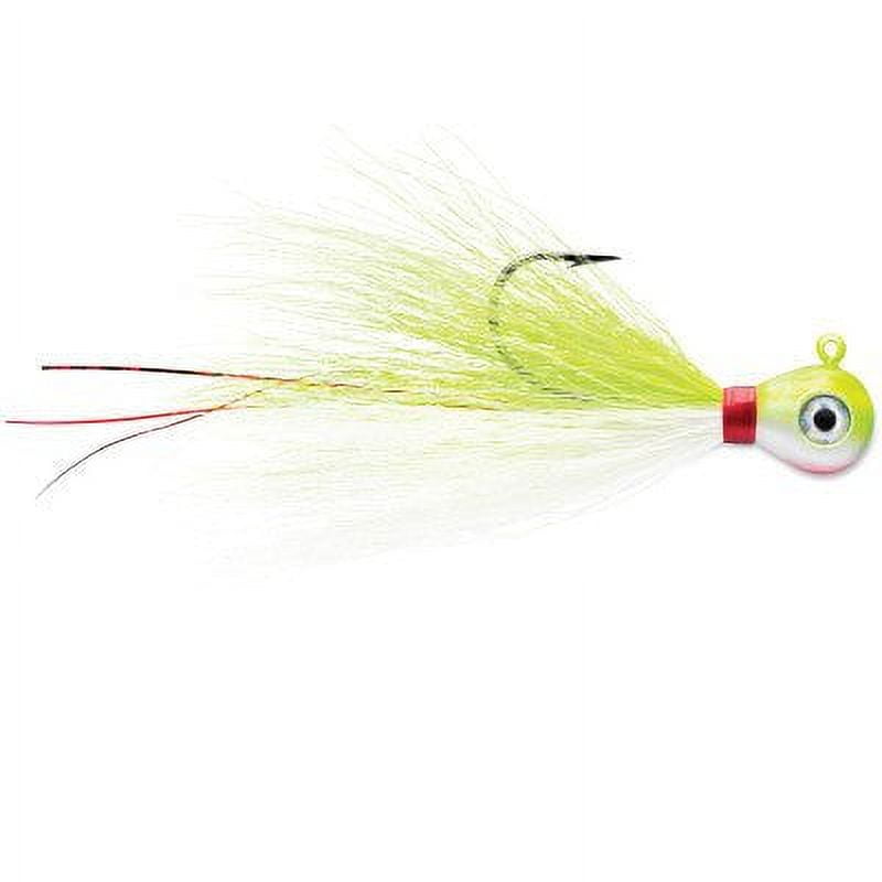 VMC Bucktail Jig Sinking, 1/32 oz, #6 Hook, Chartreuse White - Walmart.com
