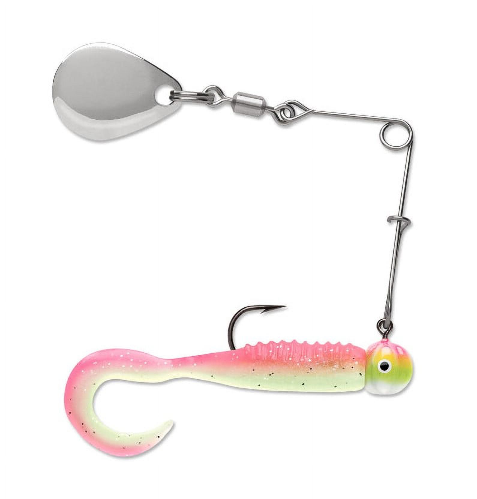 VMC Curl Tail Spinnerbait 1/16 Pink Chartreuse Glow - Walmart.com
