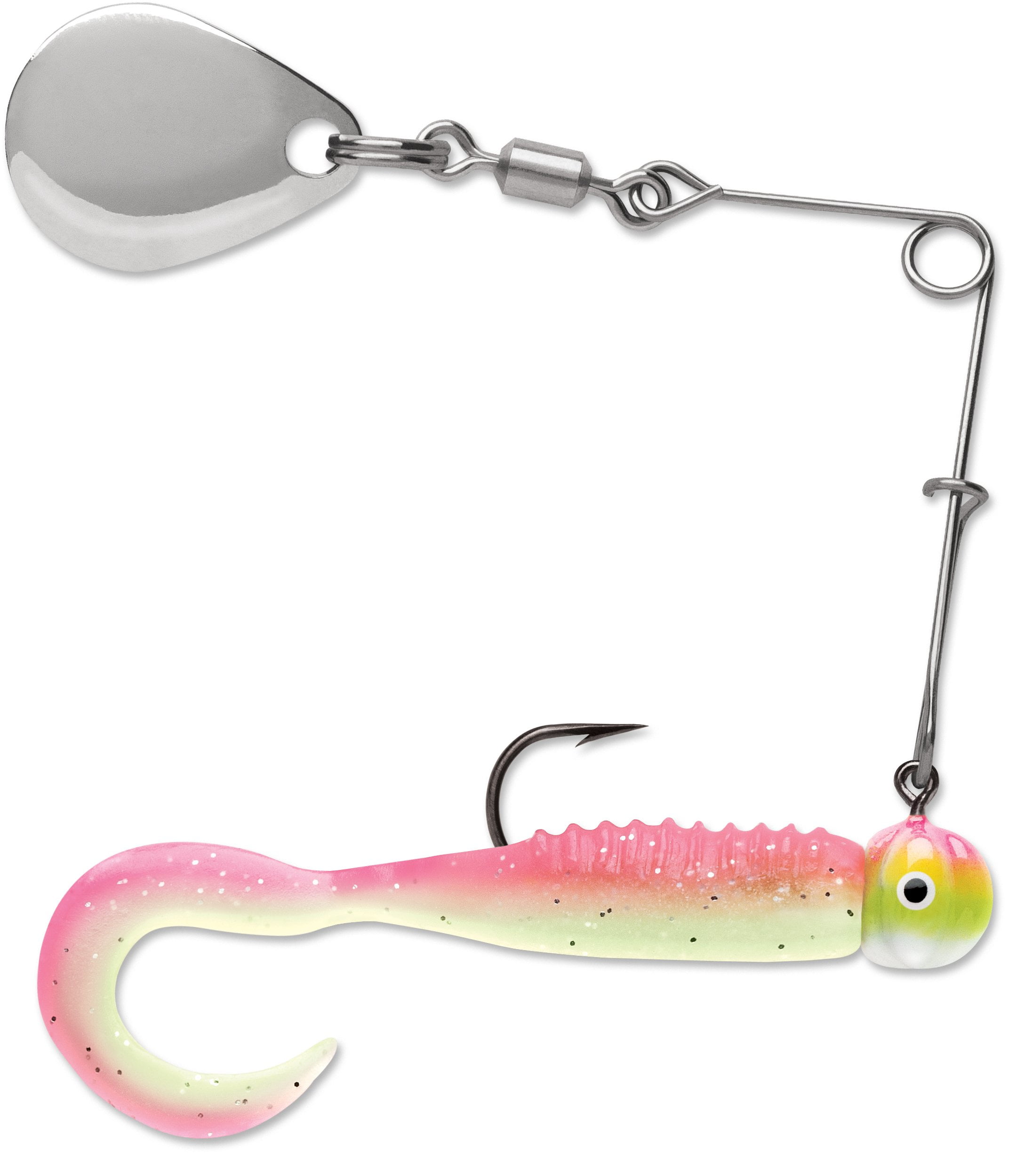 VMC Curl Tail Spinnerbait 1/8 Pink Chartreuse Glow - Walmart.com