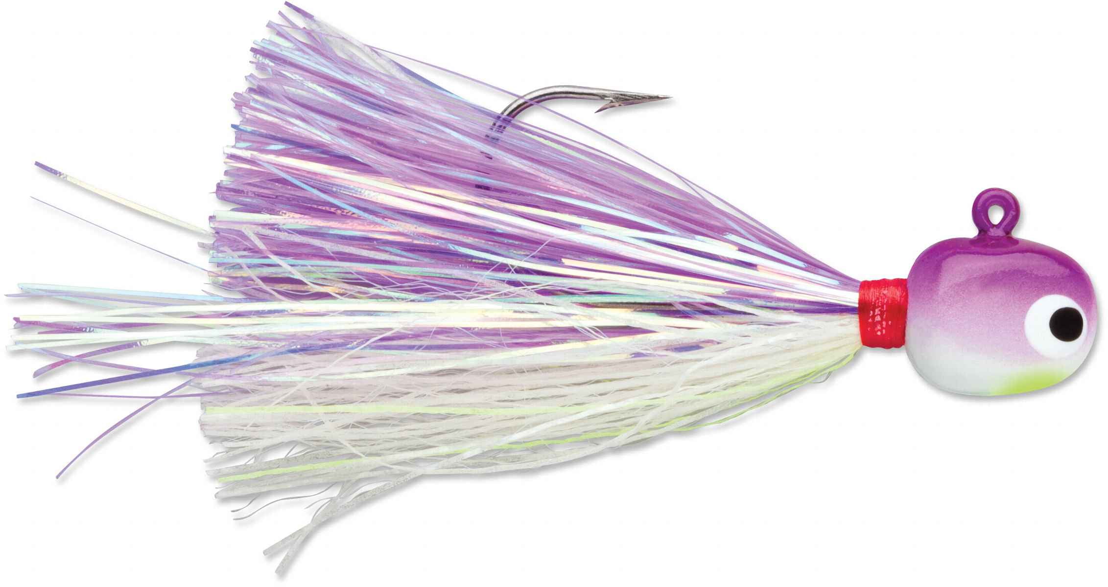 VMC HSG38-PA Hot Skirt Glow Jig 3/8 oz, #2/0 Hook, Purple Albino ...