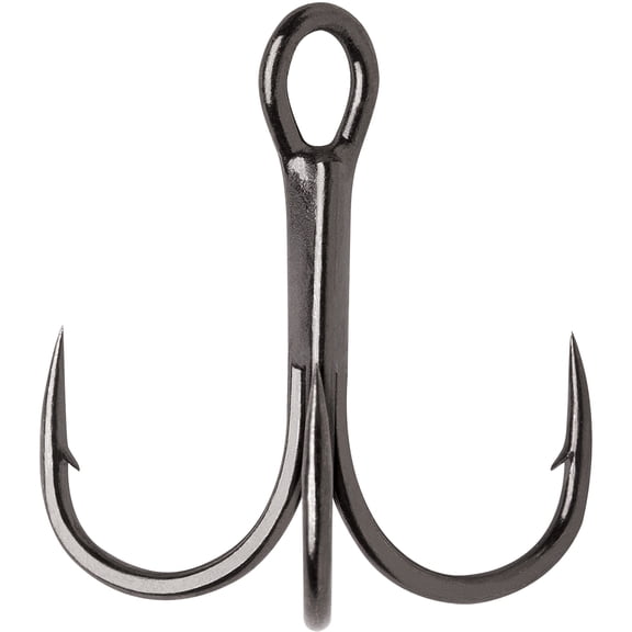 VMC Hybrid Treble Short Fishing Hook 4-Pack - 6 - Black Nickel ...