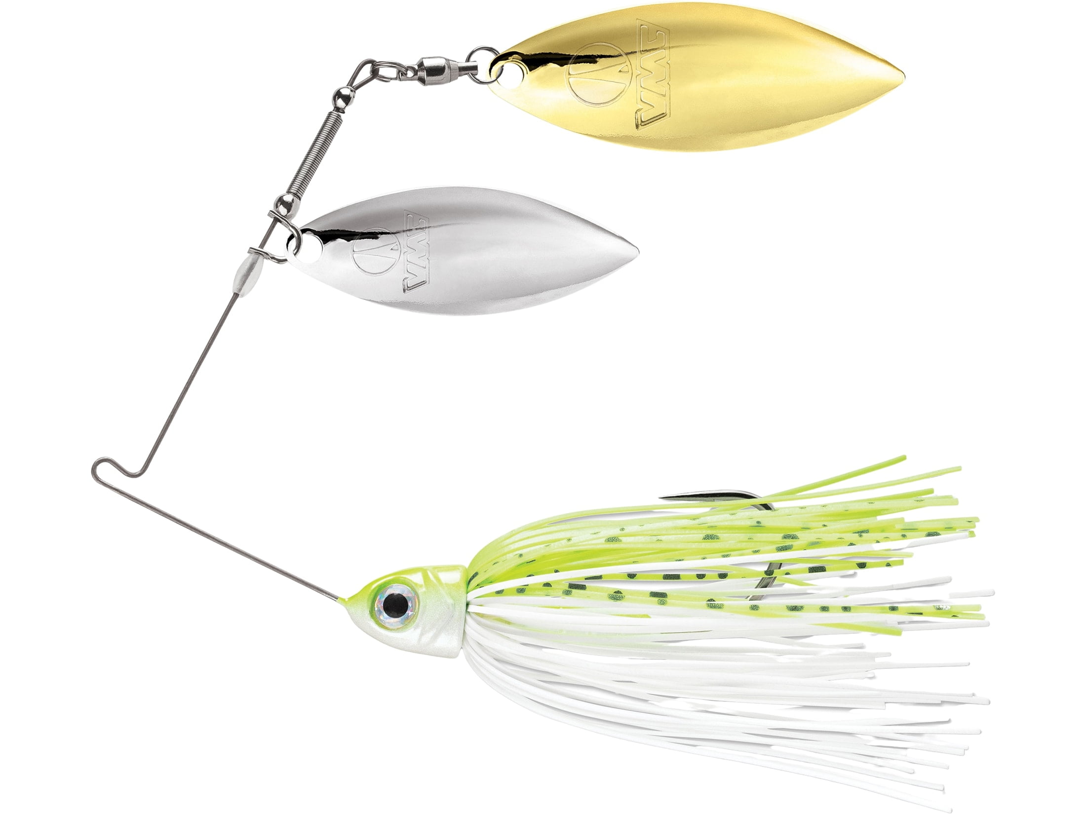 VMC Redline Series Spinnerbait Double Willow 3/8oz Chartreuse and White ...