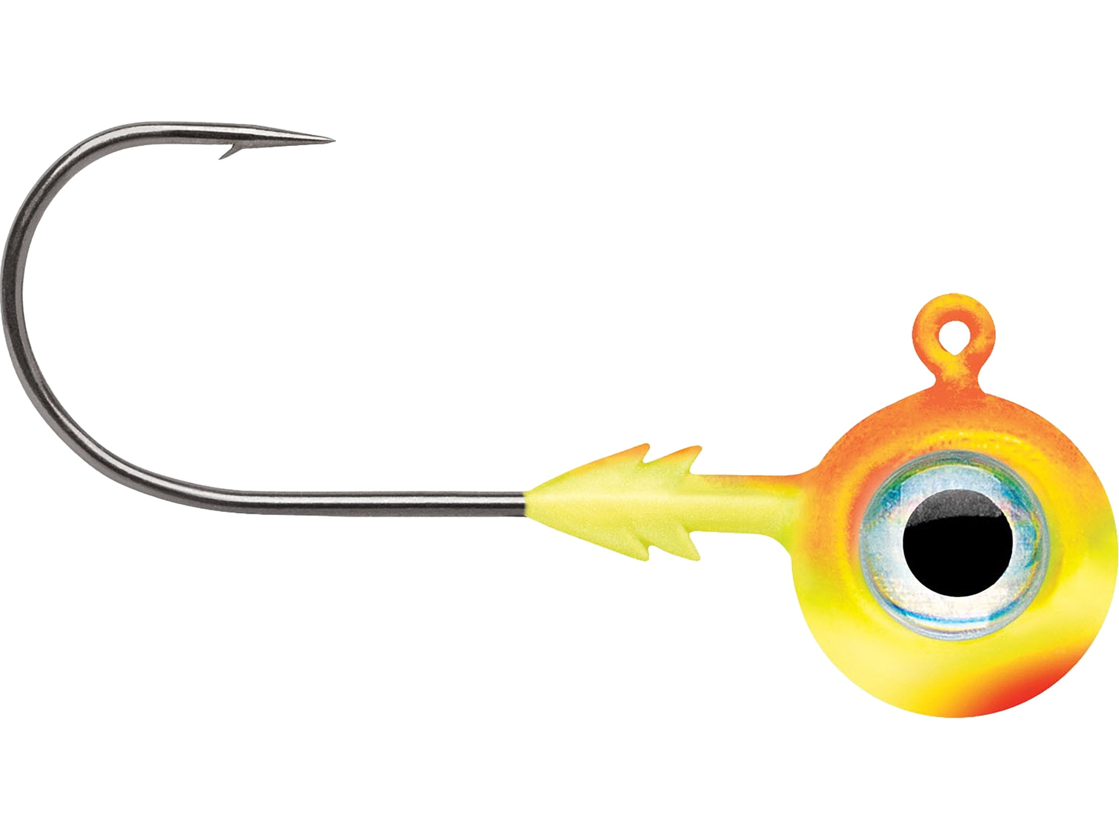 VMC Tungsten Moon Eye 1/16oz Round Ball Jighead Chartreuse Orange ...