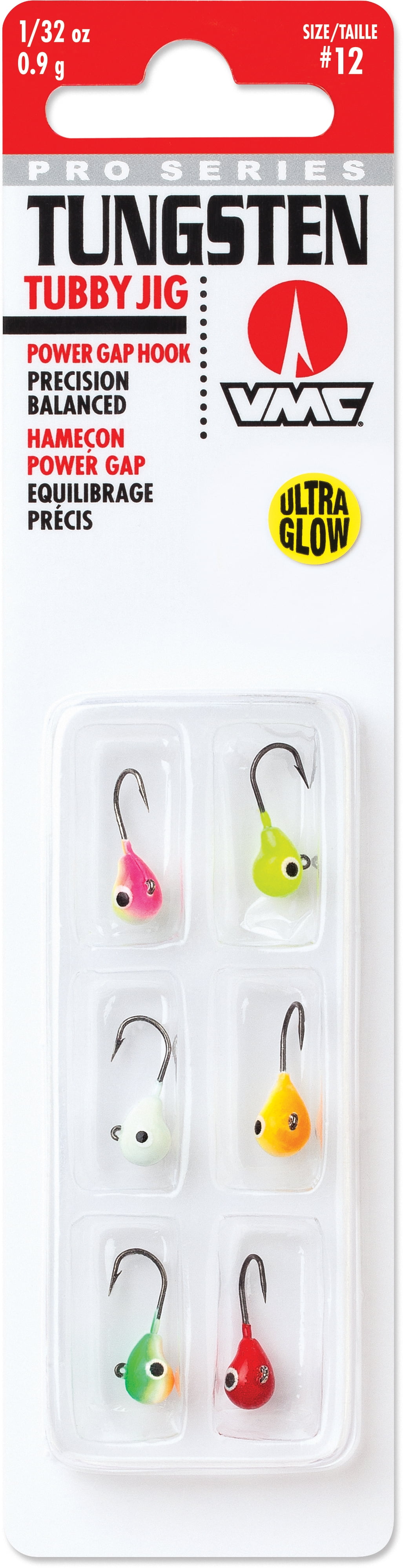 VMC Tungsten Tubby Jig Kit 1/32 Oz. Glow, Fishing Lures - Walmart.com