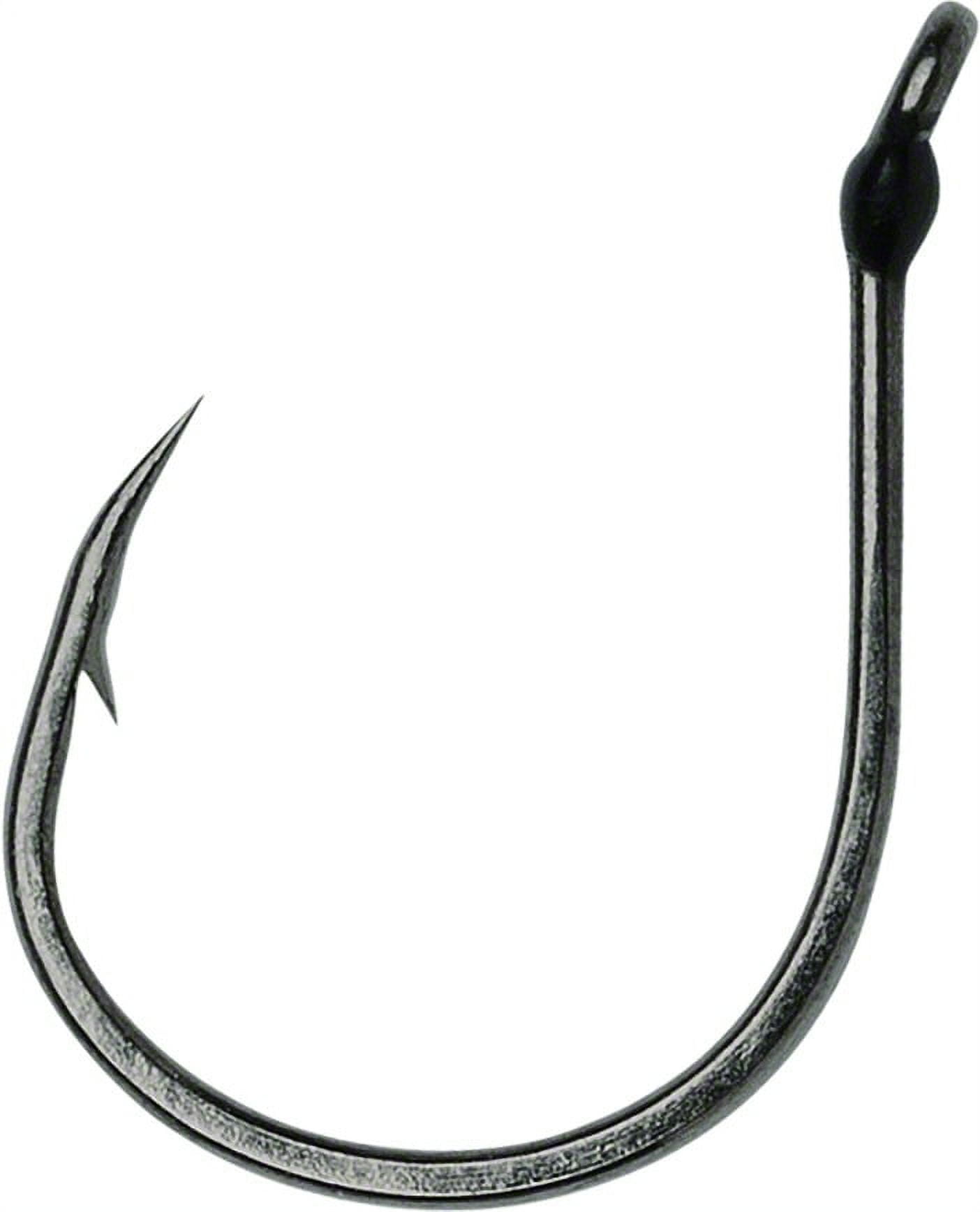 VMC WK#1/0BNPP Wacky Hook Size 1/0 Extra Wide Gap Down Eye Black ...
