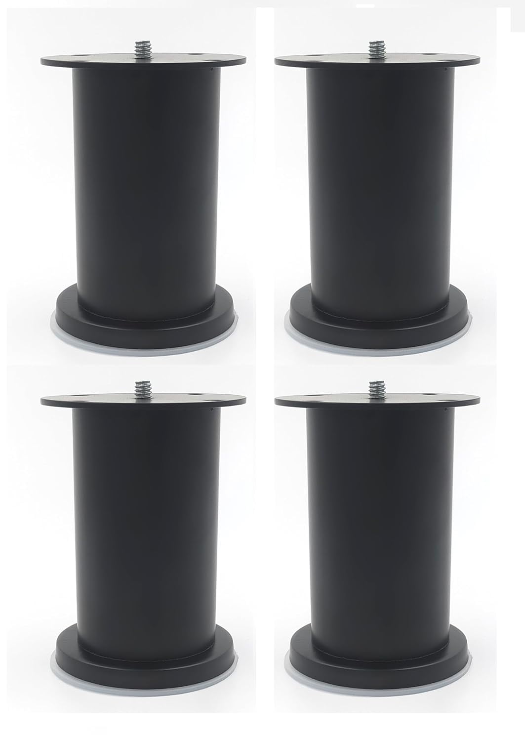 VMD SS 4 X 50 mm X 2 mm HEVY Plate Black MATT Finish Round Model Furniture Sofa Bed cabinat Legs ...