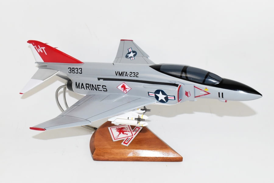 VMFA-232 Red Devils (3833) F-4J Model, 1/42 (18") Scale, Mahogany ...