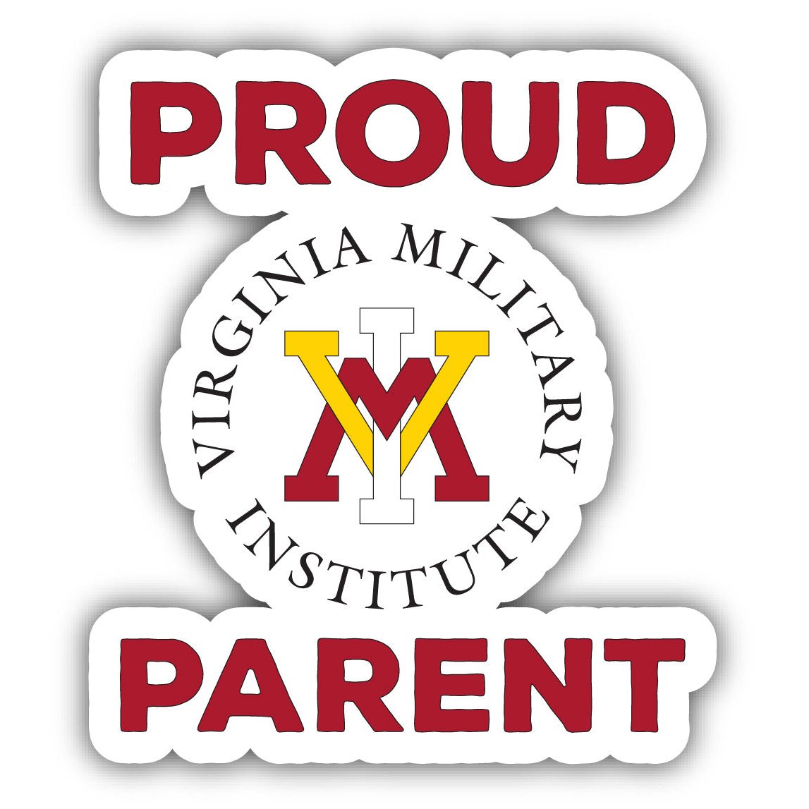 VMI Keydets 4-Inch Proud Parent 4-Pack NCAA Vinyl Sticker - Durable ...
