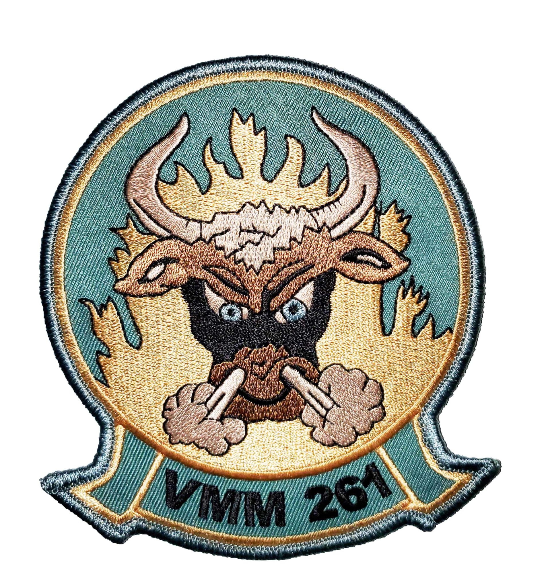 VMM-261 Raging Bulls Squadron Patch- Sew On, 4.5 inch - Walmart.com