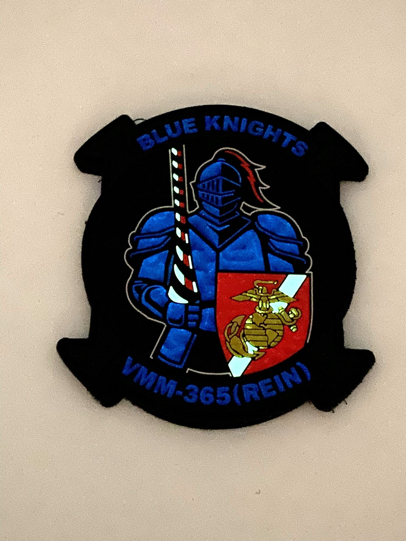 VMM-365 REIN Blue Knights PVC Patch - With Hook and Loop, 4" - Walmart.com