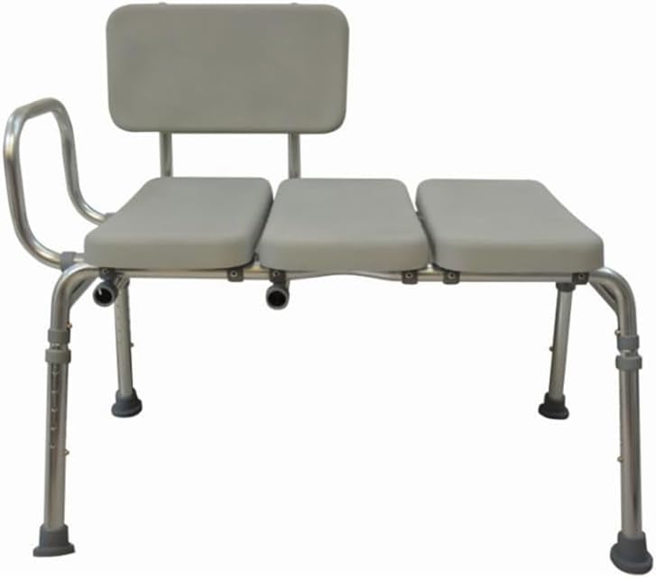 VMS Padded Transfer Bench - 300 lbs Capacity, Height Adjustable ...