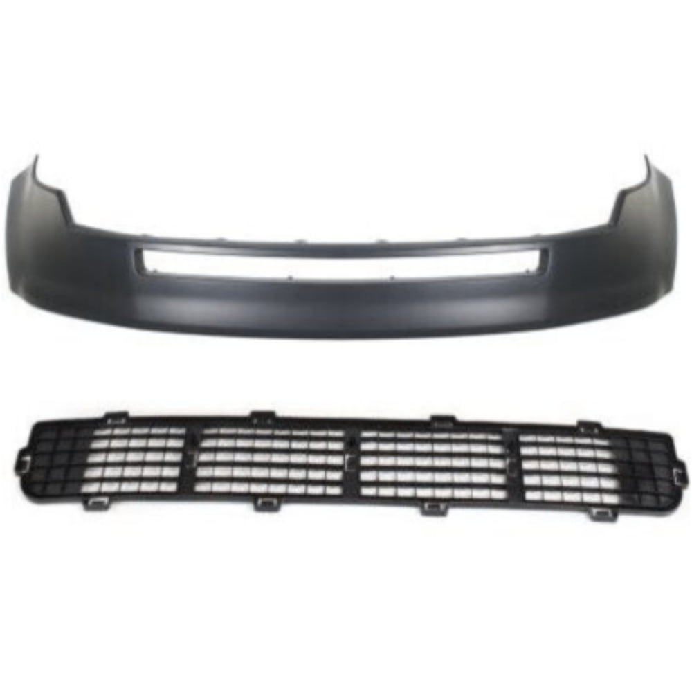 VMVJGLEK 2pcs Front Primed Bumper Cover Fascias with Fog Light Holes ...