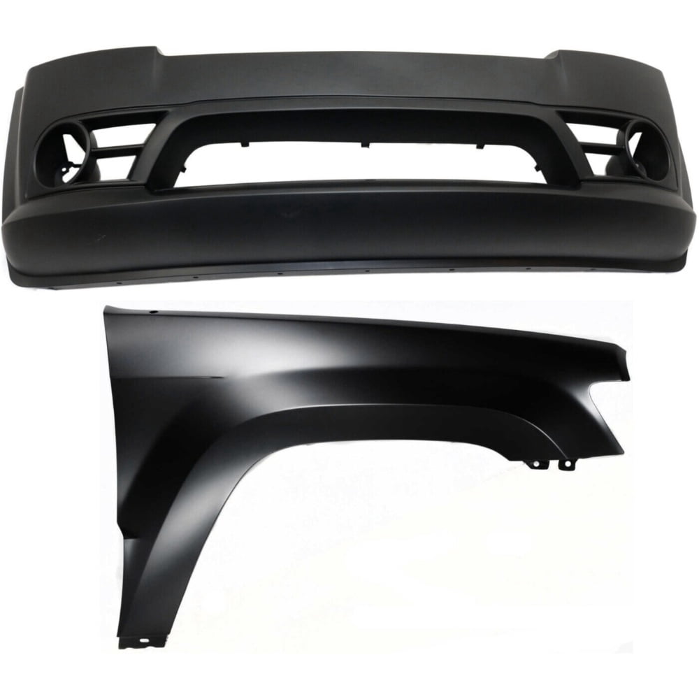 VMVJGLEK 2pcs Front Primed Bumper Cover Kit with Quarter Panel Without ...