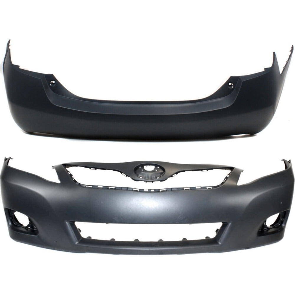 VMVJGLEK 2pcs Front & Rear Primed Bumper Cover Fascias with Single ...