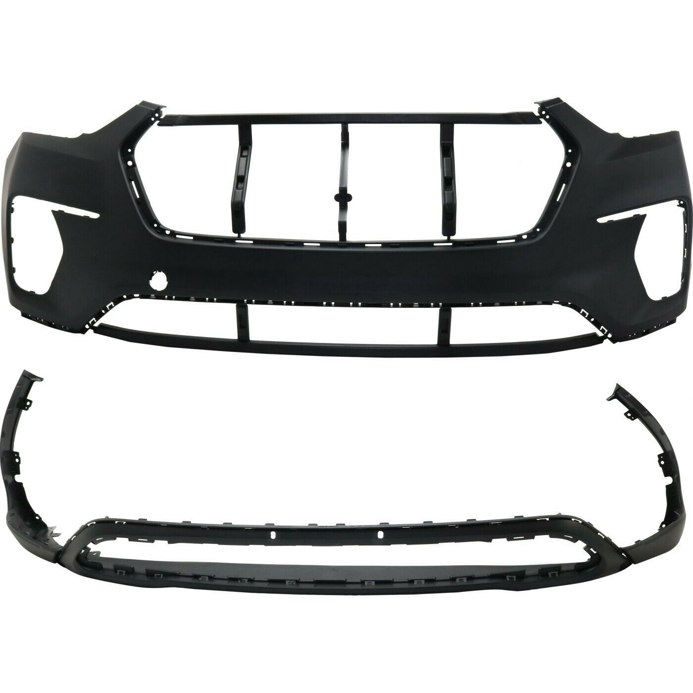 VMVJGLEK 2pcs Front Upper Plastic Bumper Cover Facials Without Fog ...