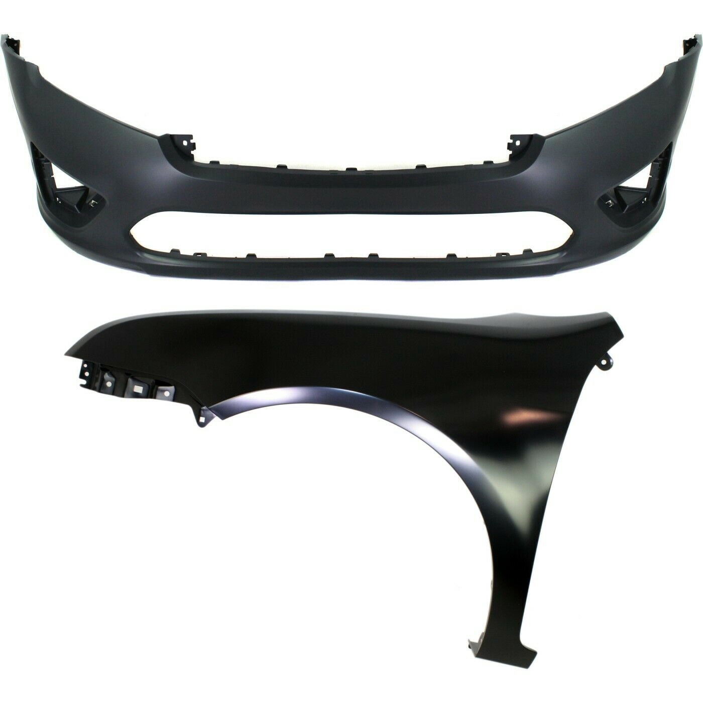 VMVJGLEK 2pcs Left Driver Side Unfinished Plastic Bumper Cover Fascias ...