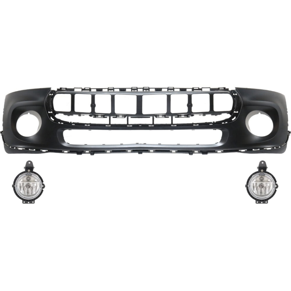 VMVJGLEK 3pcs Front Primed Bumper Cover Fascias with Fog Lights with ...