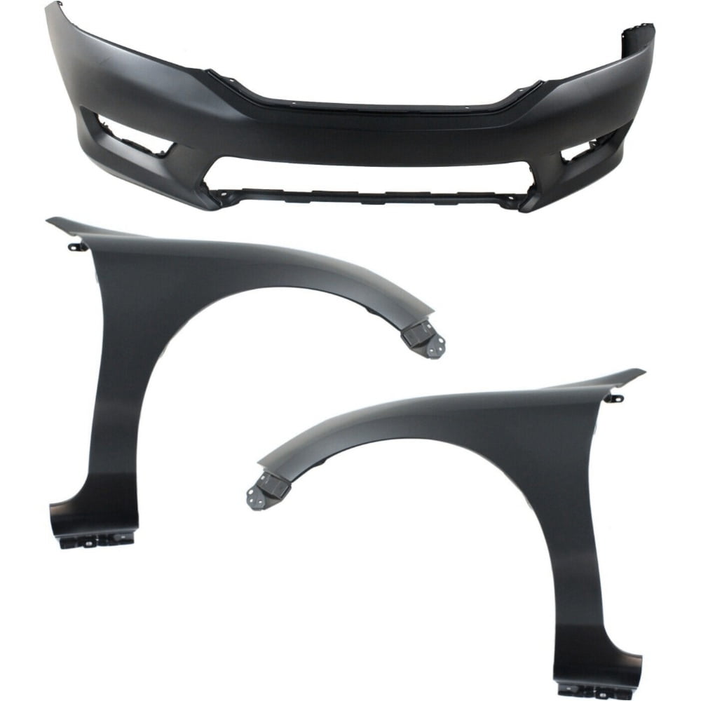 VMVJGLEK 3pcs Front Primed Bumper Cover with Quarter Panel with Fog ...