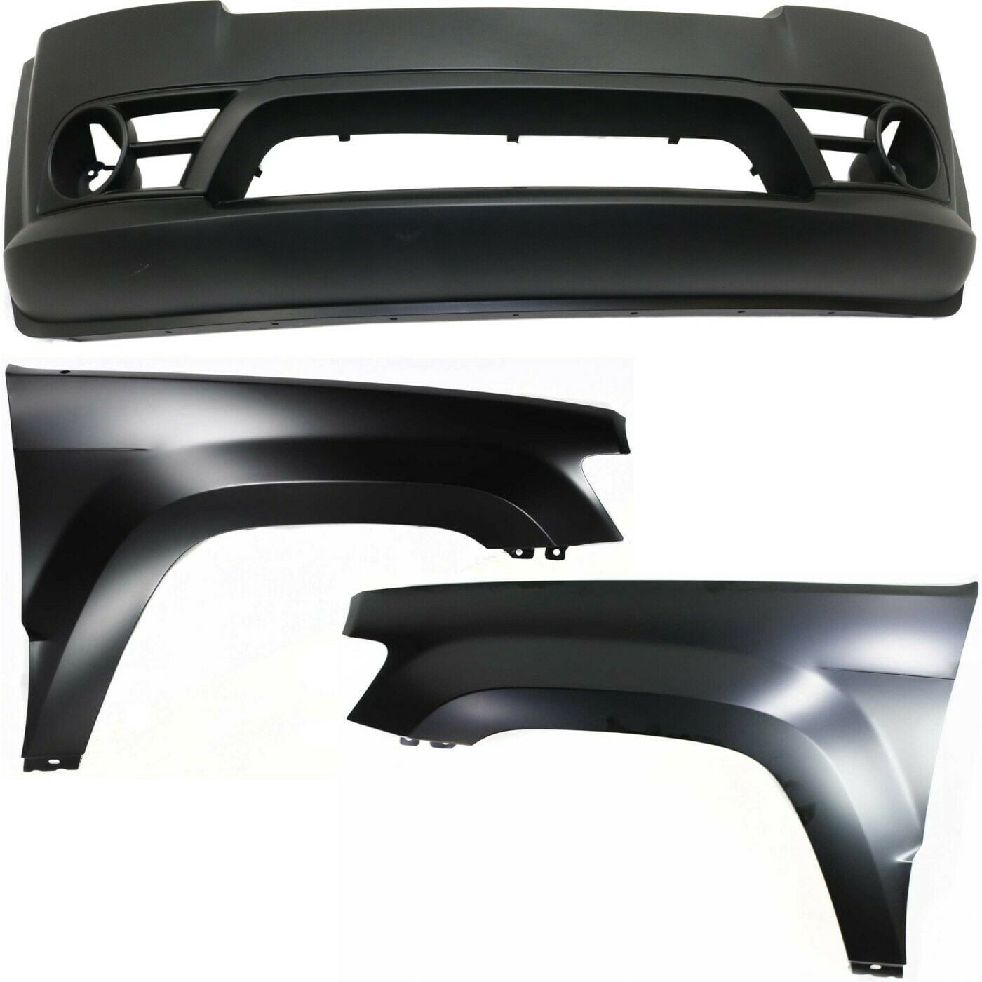 VMVJGLEK 3pcs Front Unfinished Steel Bumper Cover Kit Without Parking ...