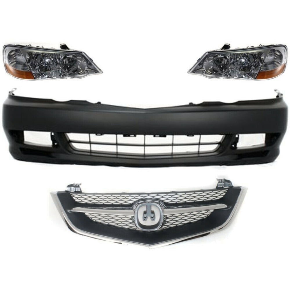 VMVJGLEK 4pcs Front Clear Lens Plastic Bumper Cover with Painted Black ...