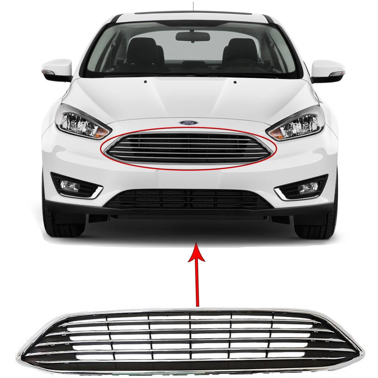 VMVJGLEK Bumper Grille Front Upper Center Side Chrome Grill for Ford ...