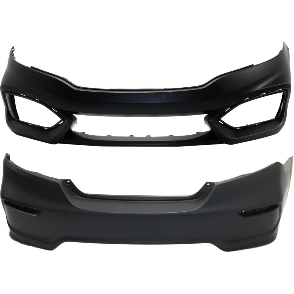 VMVJGLEK Set of 2 Bumper Covers Fascias Front & Rear Pair (Plastic) for ...