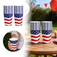 VMWMSSR 16oz Patriotic Disposable Paper Cups, Red White Blue Party Cups ...