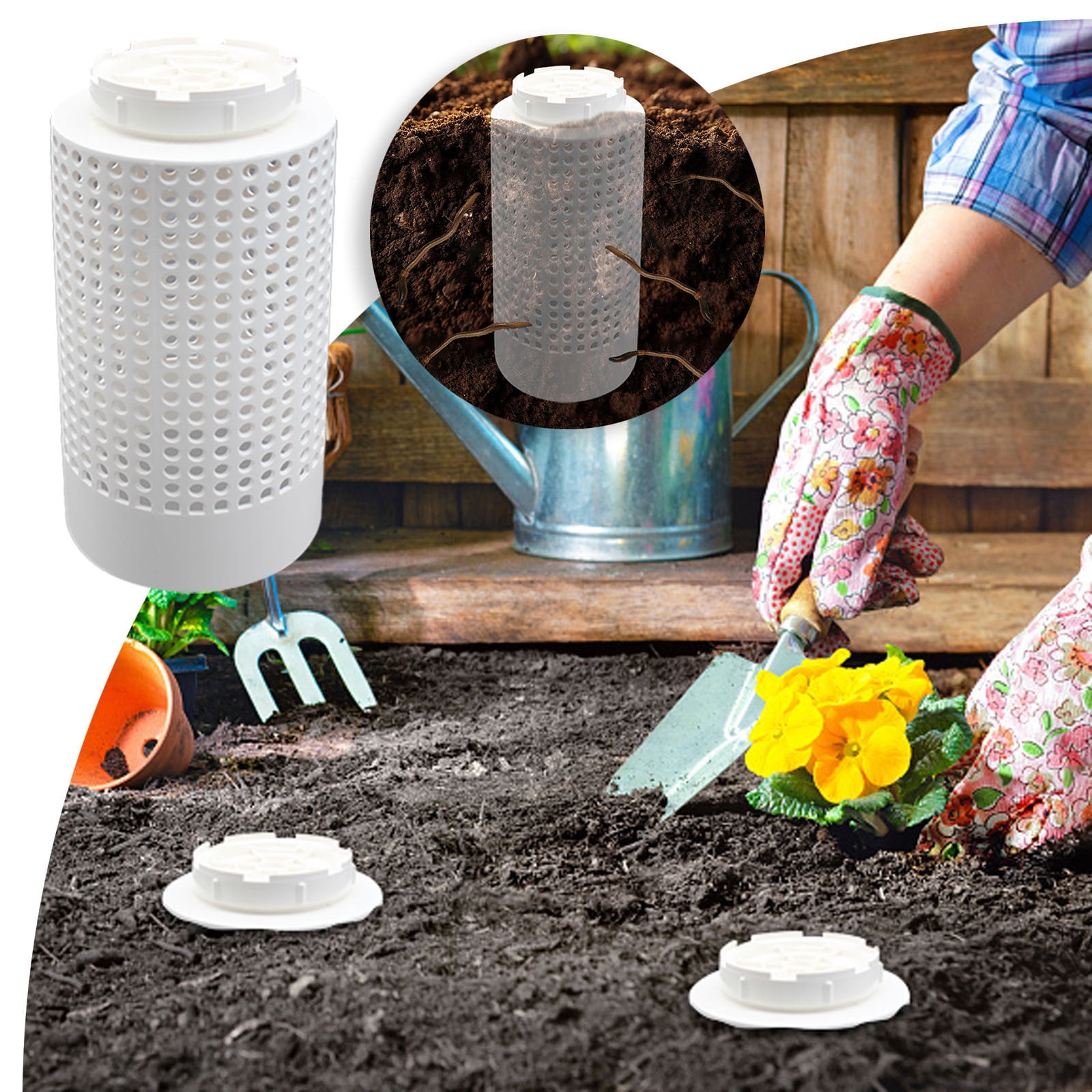 VMWMSSR Underground Garden Compost Filter Tube, In-Ground Soil Aeration ...
