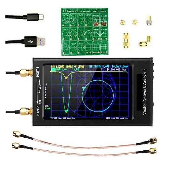 VNA-F 4.3 Inch IPS LCD Display Vector Network Analyzer V3.1 Version ...