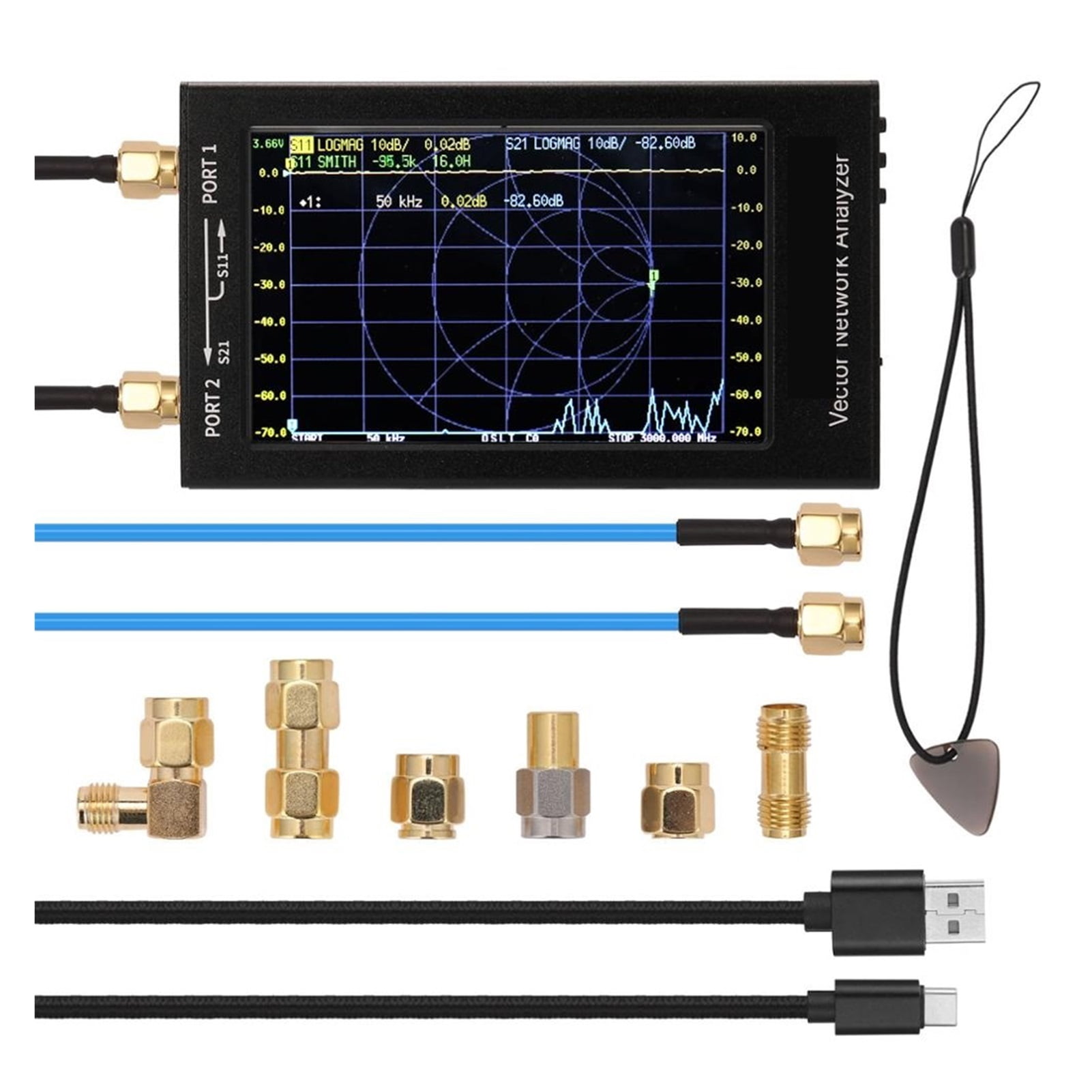 VNA-F V2 4.3 Inch IPS LCD Display Vector Network Analyzer S-A-A-2 ...