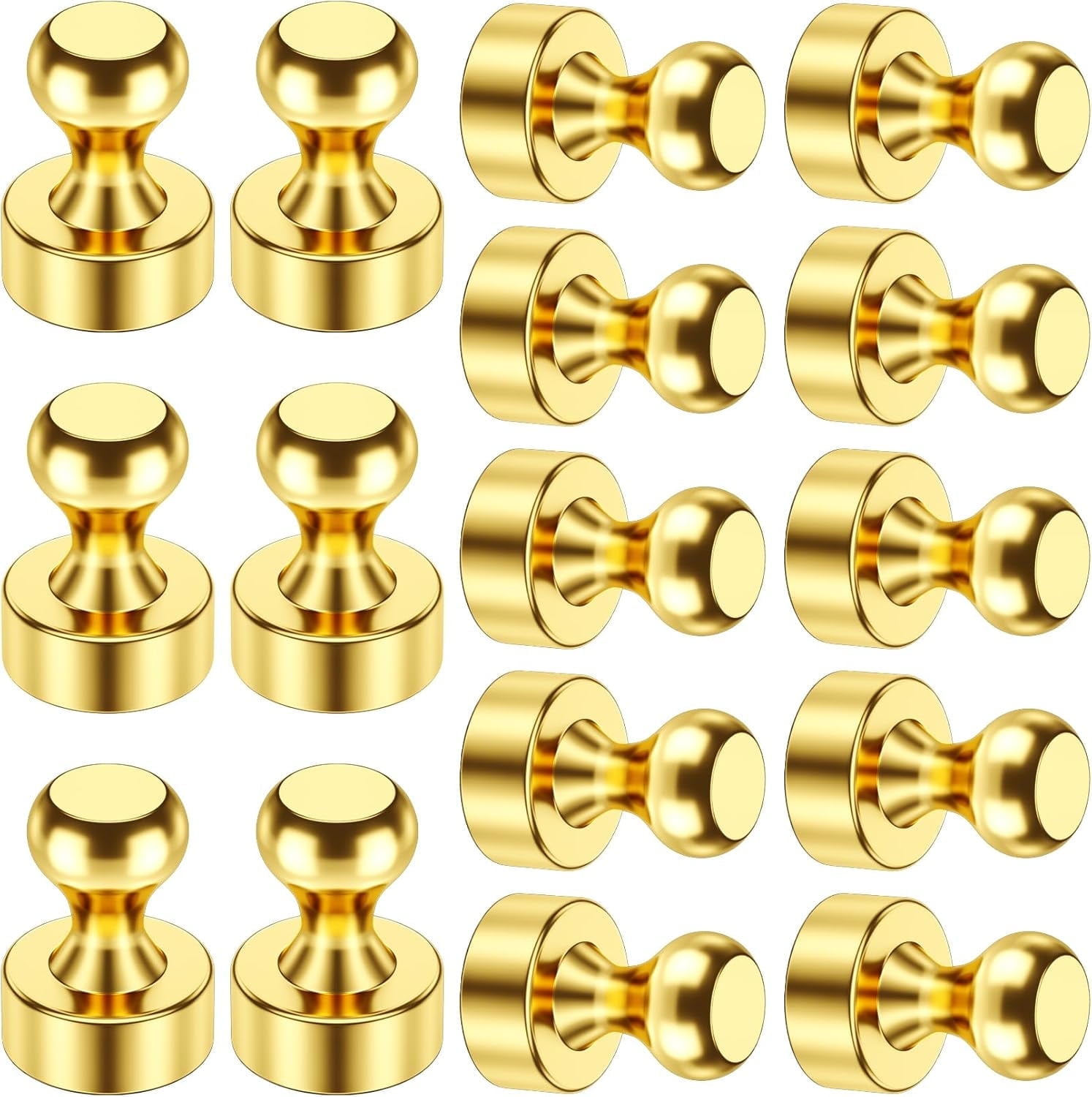 16 Pack Fridge Magnets Refrigerator Magnet, Gold Strong Magnets for ...