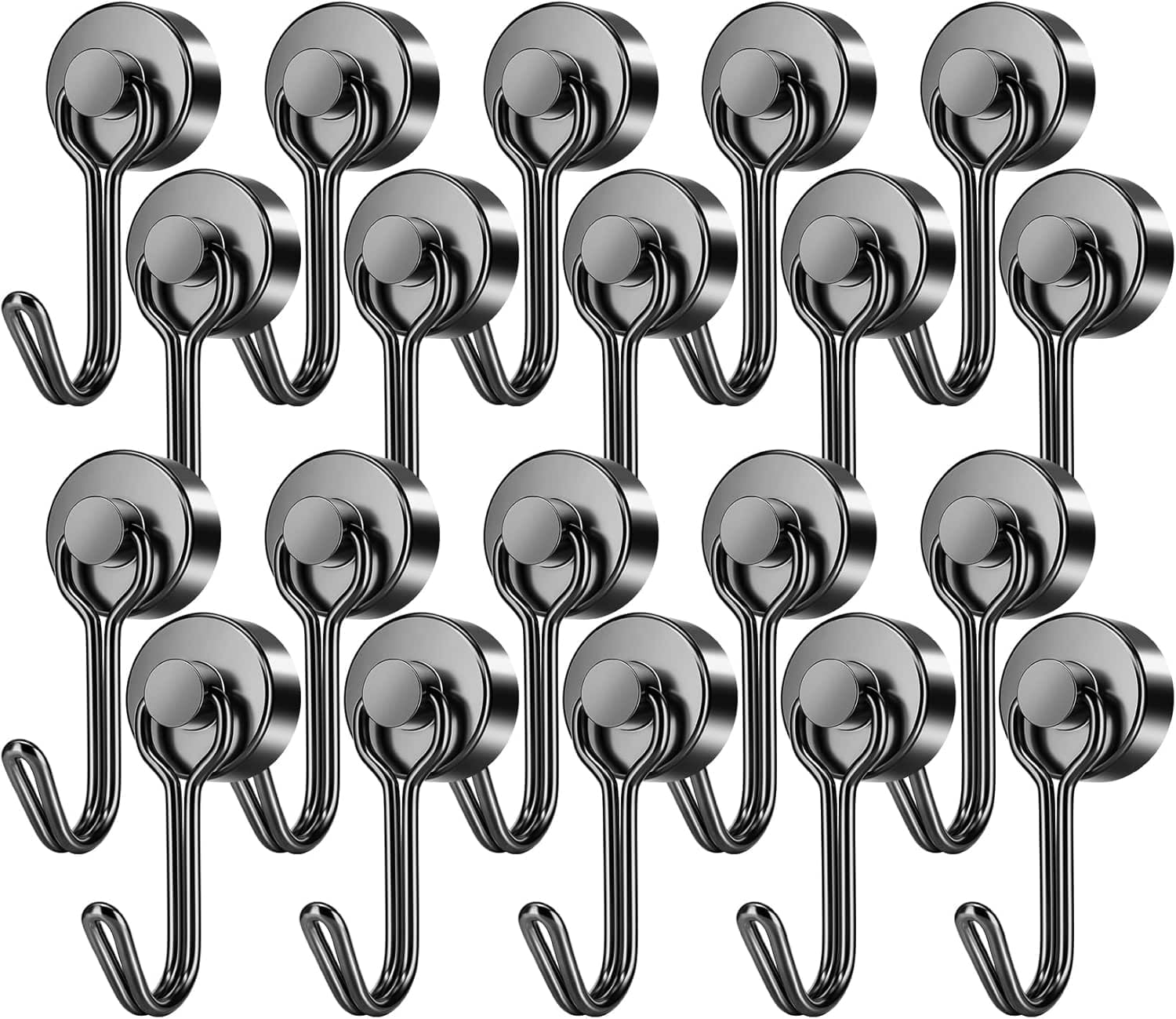 VNDUEEY 20 PCS Strong Magnetic Hooks for Cruise, 40LBS Neodymium Swivel ...