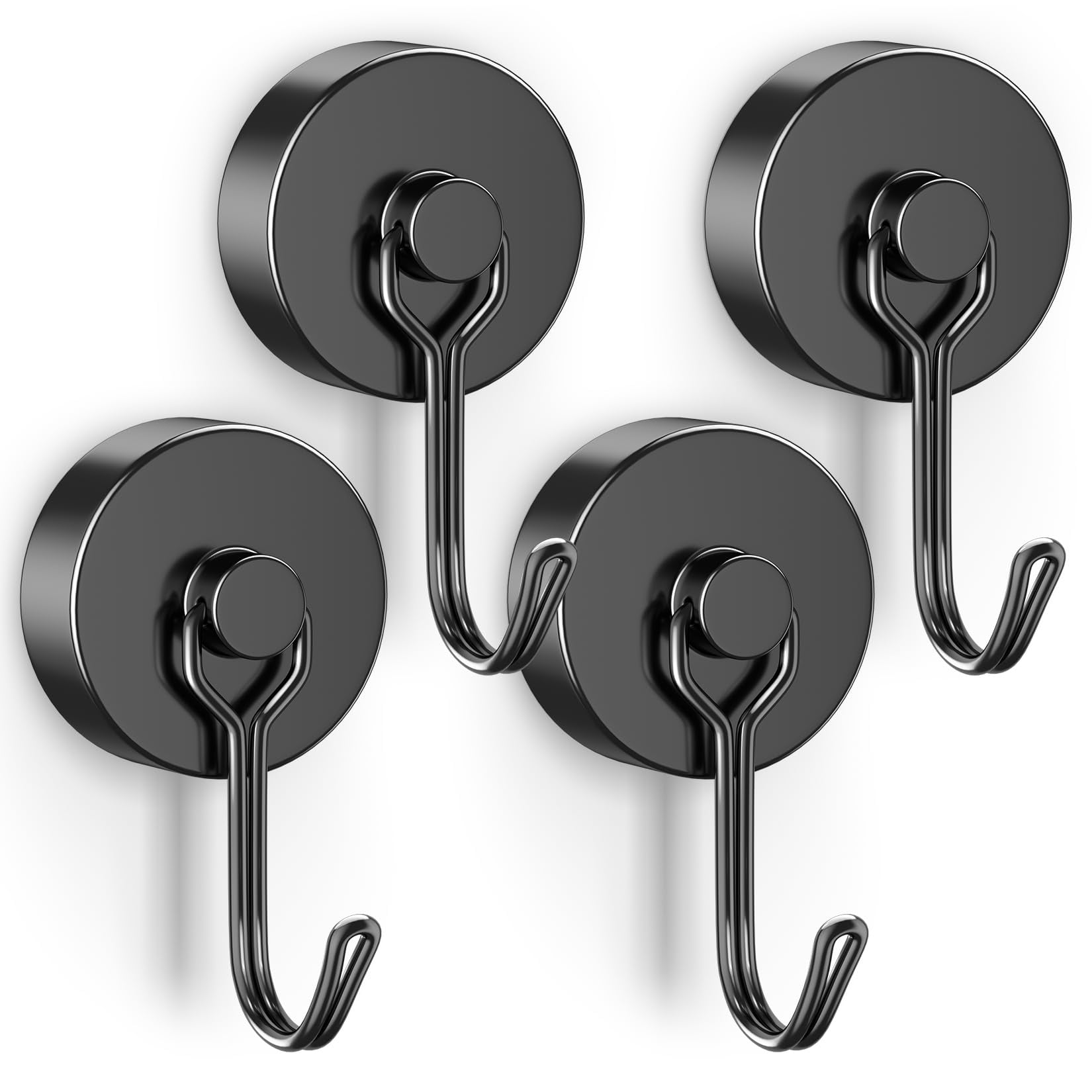 VNDUEEY 4 Pack 110LBS Magnetic Hooks Heavy Duty Neodymium Magnet Hooks ...