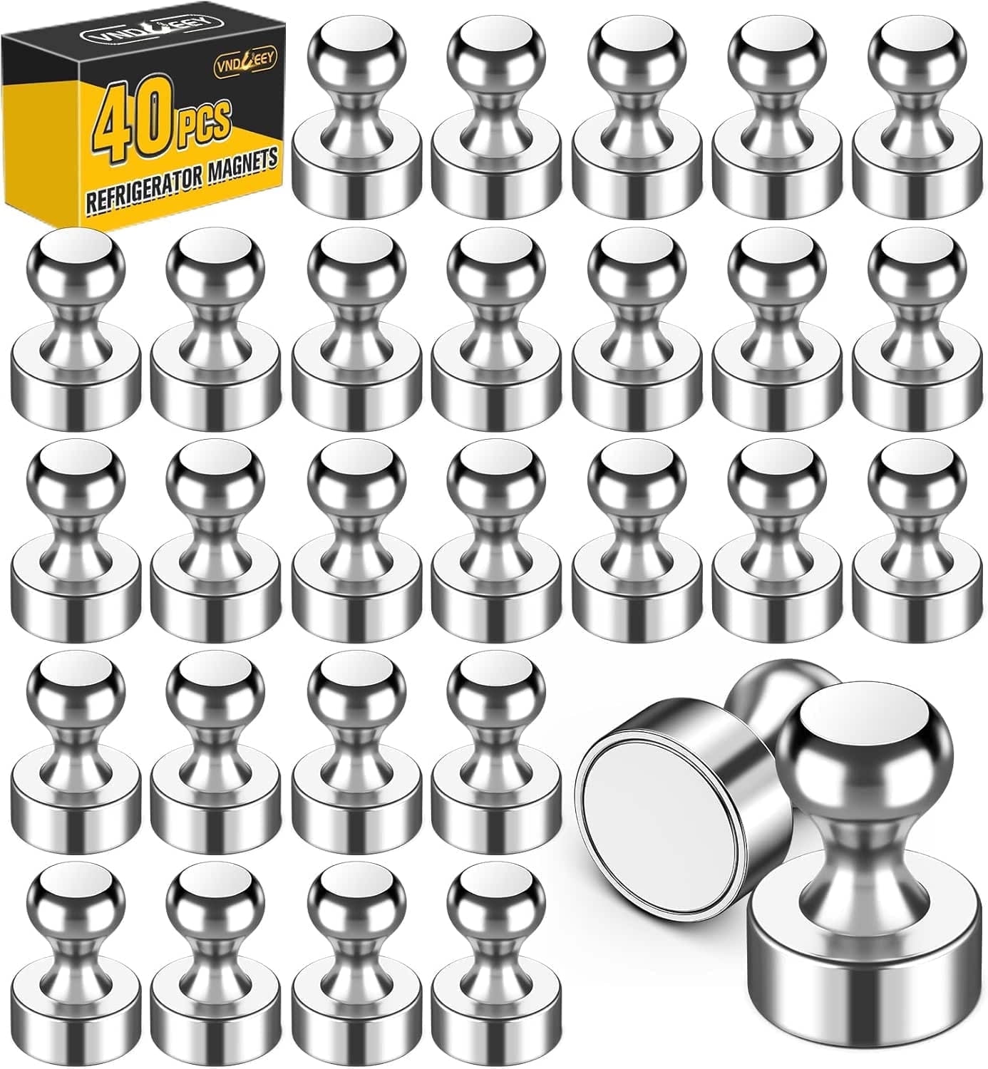 40 Pcs Refrigerator Magnets, Rose Gold Strong Magnets for Whiteboard ...