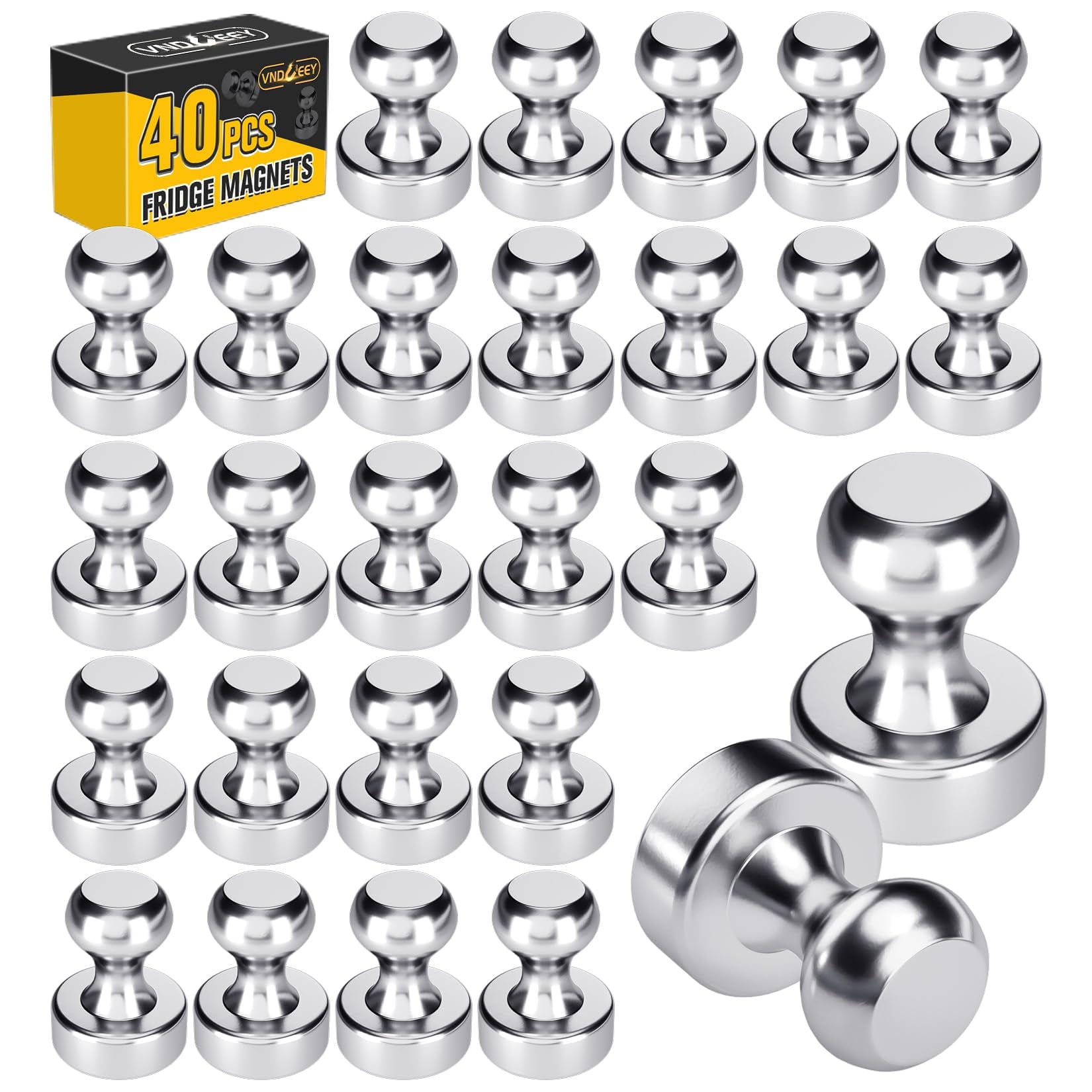 VNDUEEY 40Pcs Fridge Magnet, Refrigerator Magnets Adults, Small Strong ...