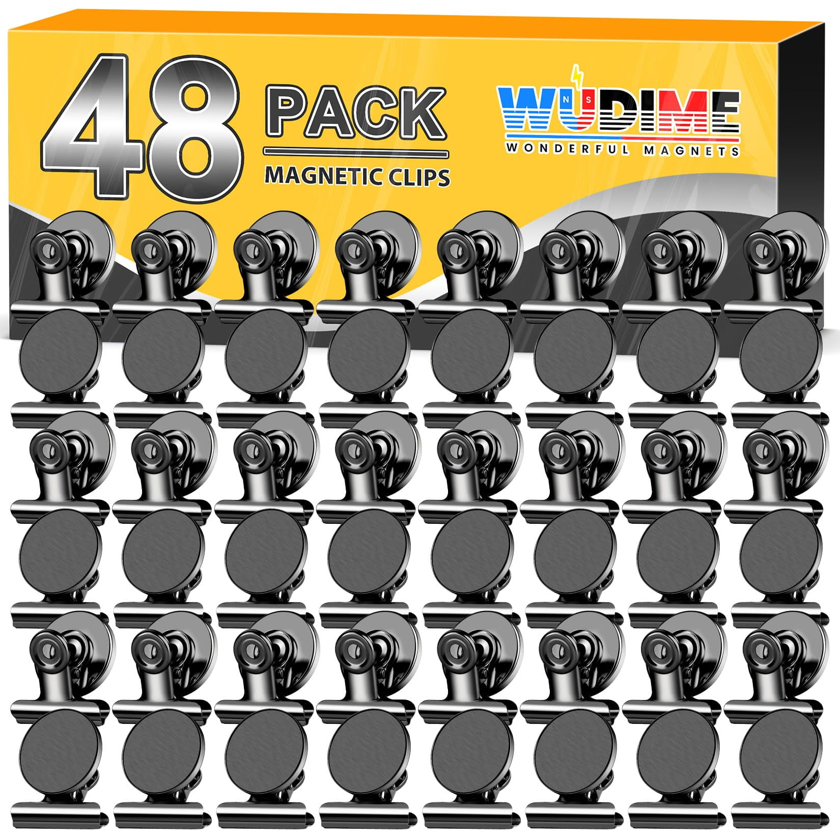 VNDUEEY 48 Pack Magnetic Clips, Refrigerator Magnets Fridge Magnets ...
