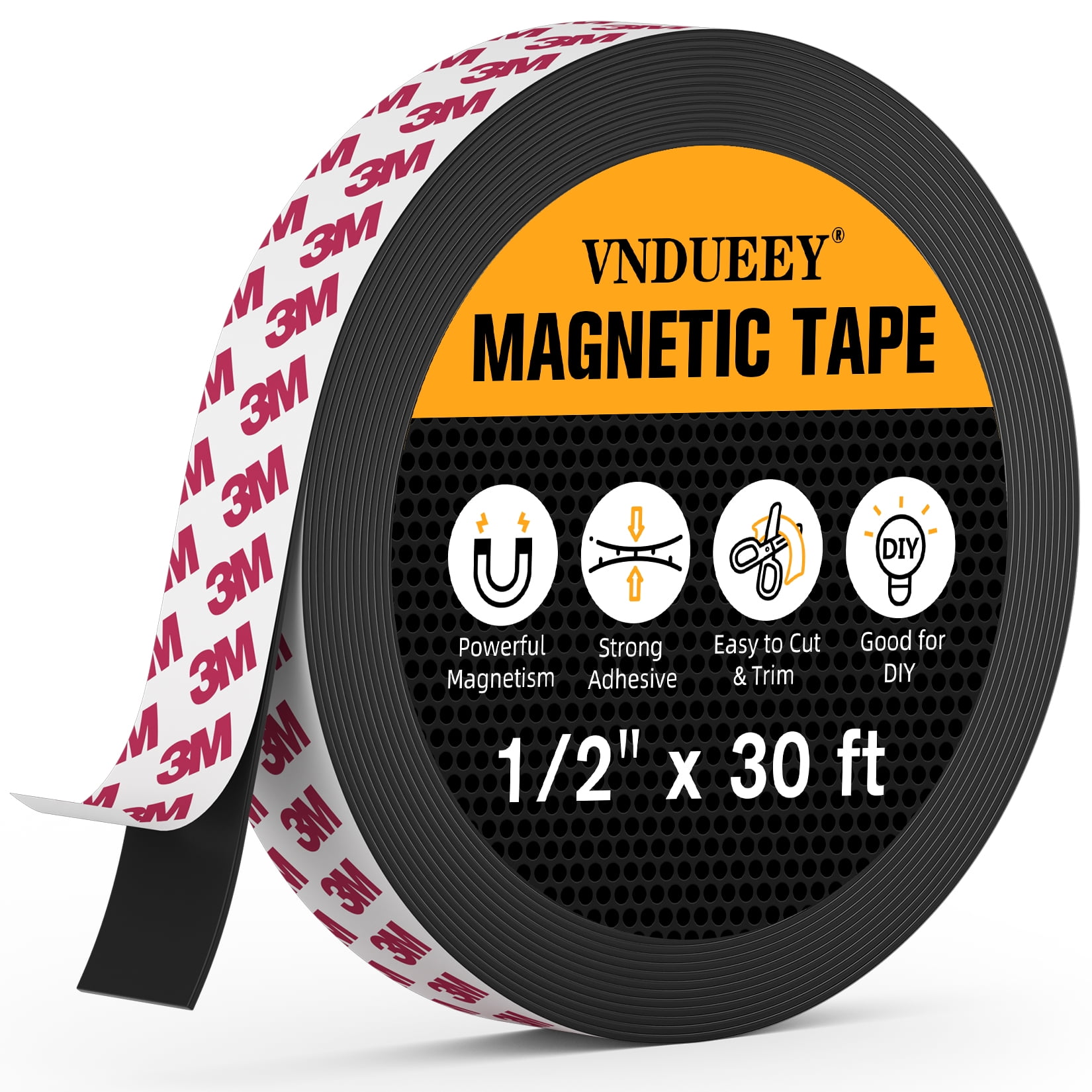VNDUEEY Magnetic Tape, 1 Roll Magnetic Strip with Strong Self Adhesive ...