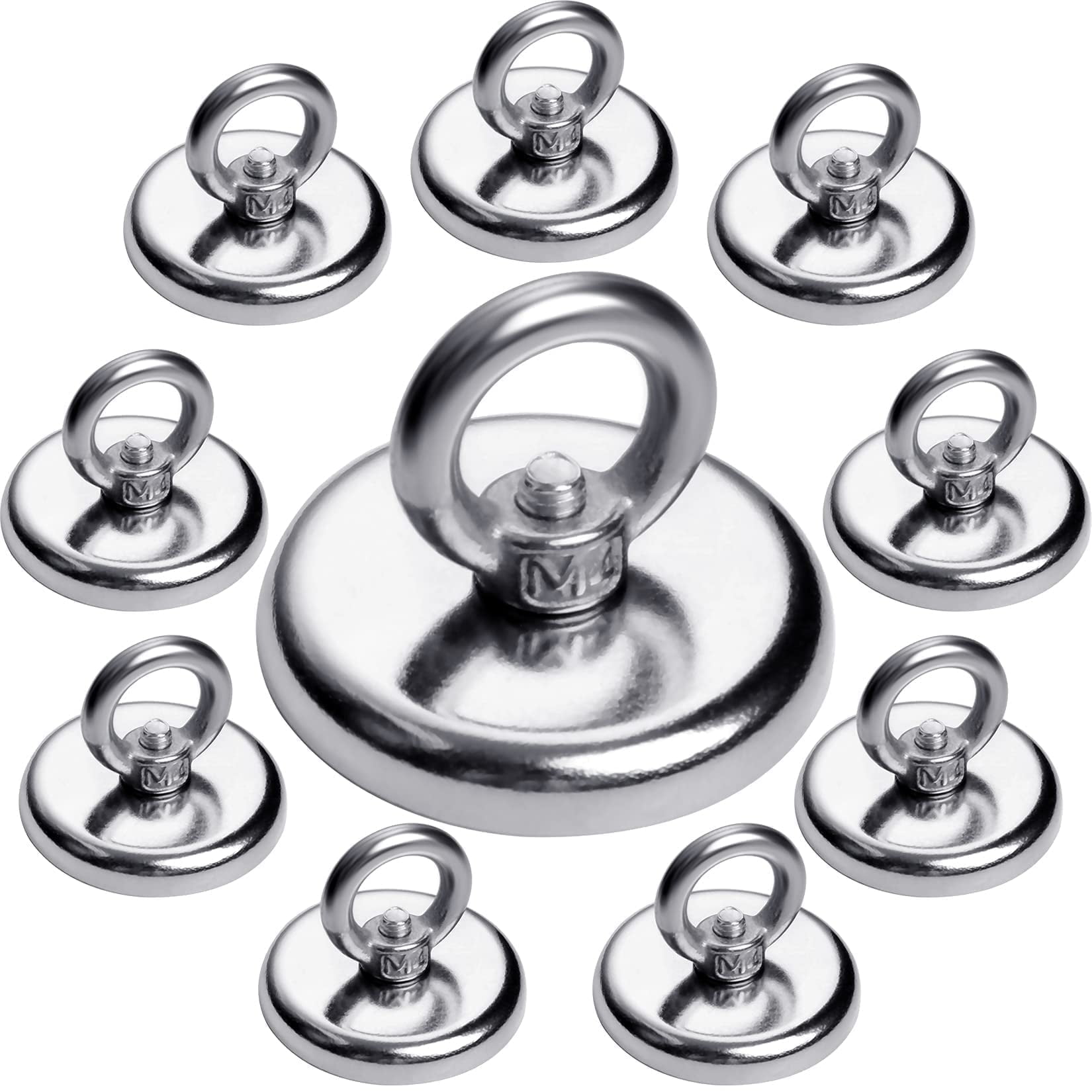 VNDUEEY Heavy Duty Magnetic Hooks 10 Pack, 100 LBS Pulling Force ...