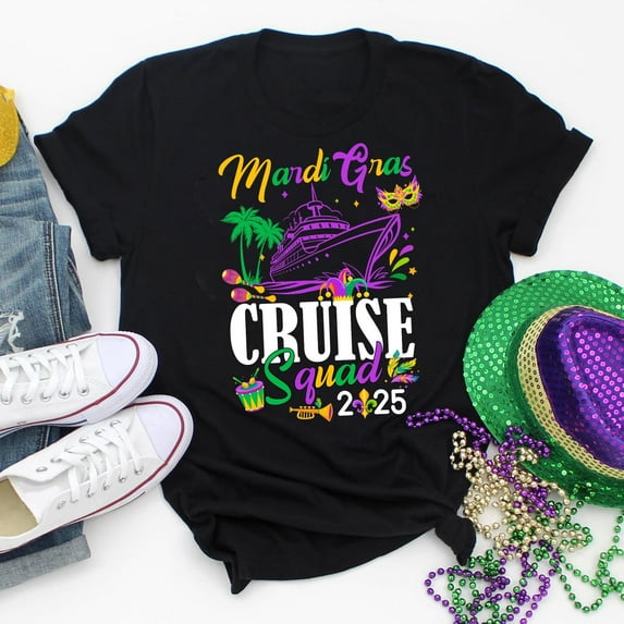 VNHISA Mardi Gras Cruise Squad 2025 Shirt, Cruising Mardi Gras Shirt ...