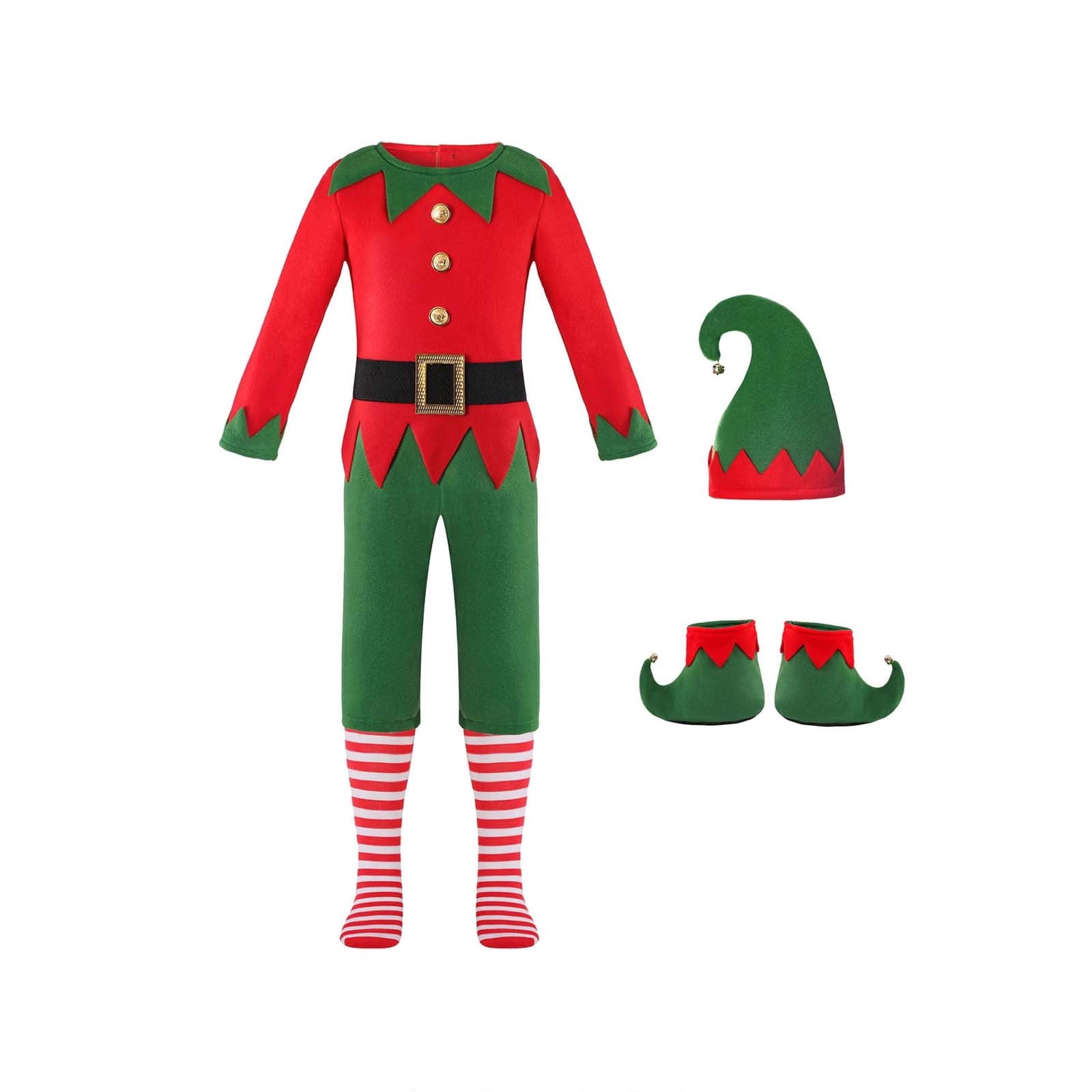 VNKIDY Boys Outfits Children Kids Christmas Elf Holiday Outfit Red and ...