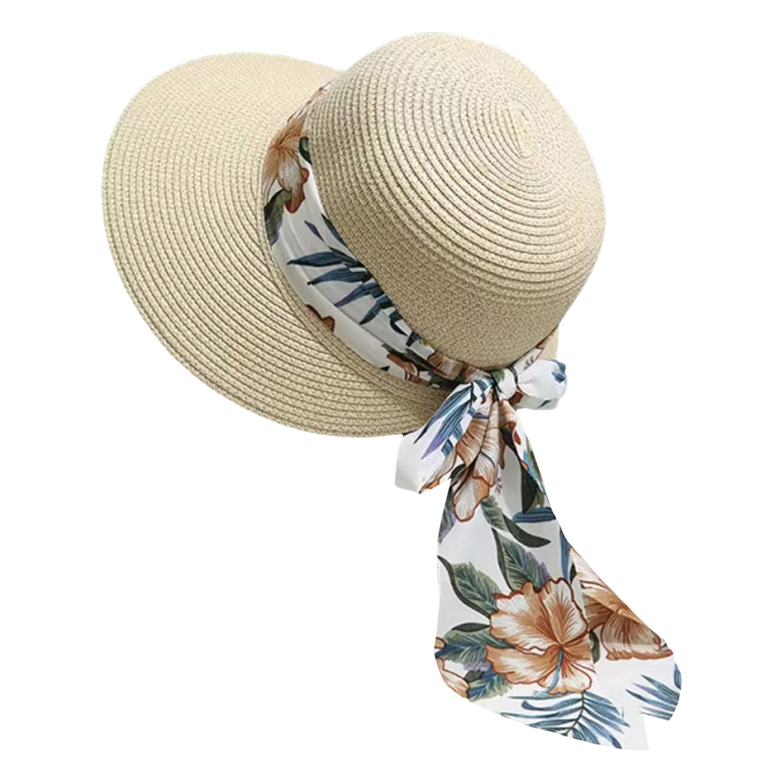 VNKIDY Classic Women Hats Straw Sun Hat Ladies Foldable Floppy Straw ...