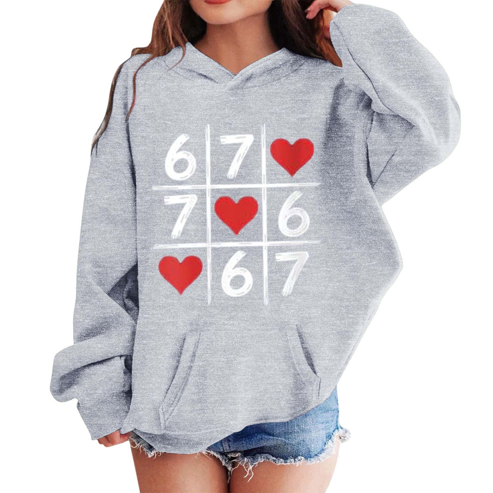 VNKIDY Girls Boys Kids Valentine's Day Hoodie Tic Tac Toe Pattern ...