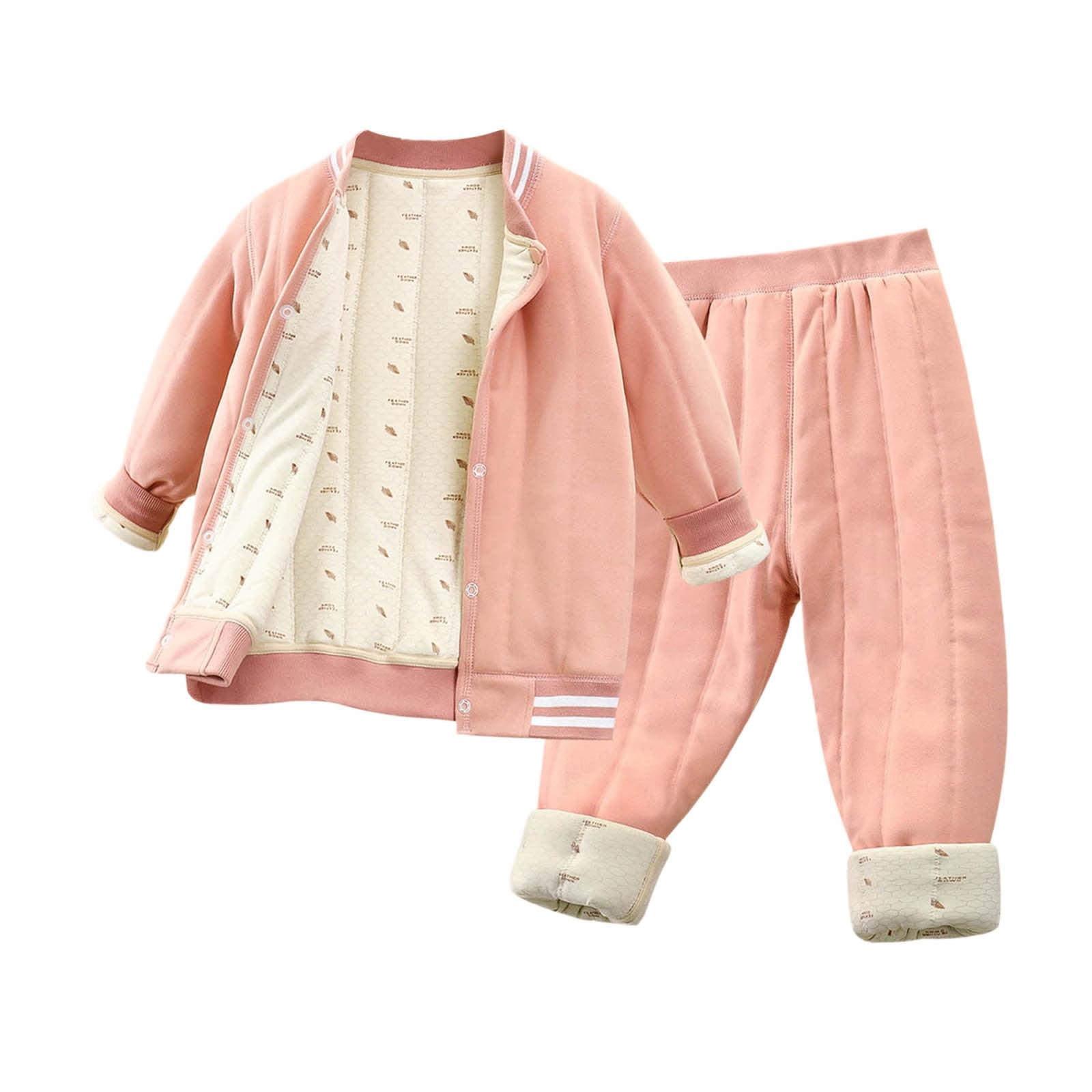VNKIDY Girls Outfits Autumn Winter Children Kids Thermal Quilted Outfit ...