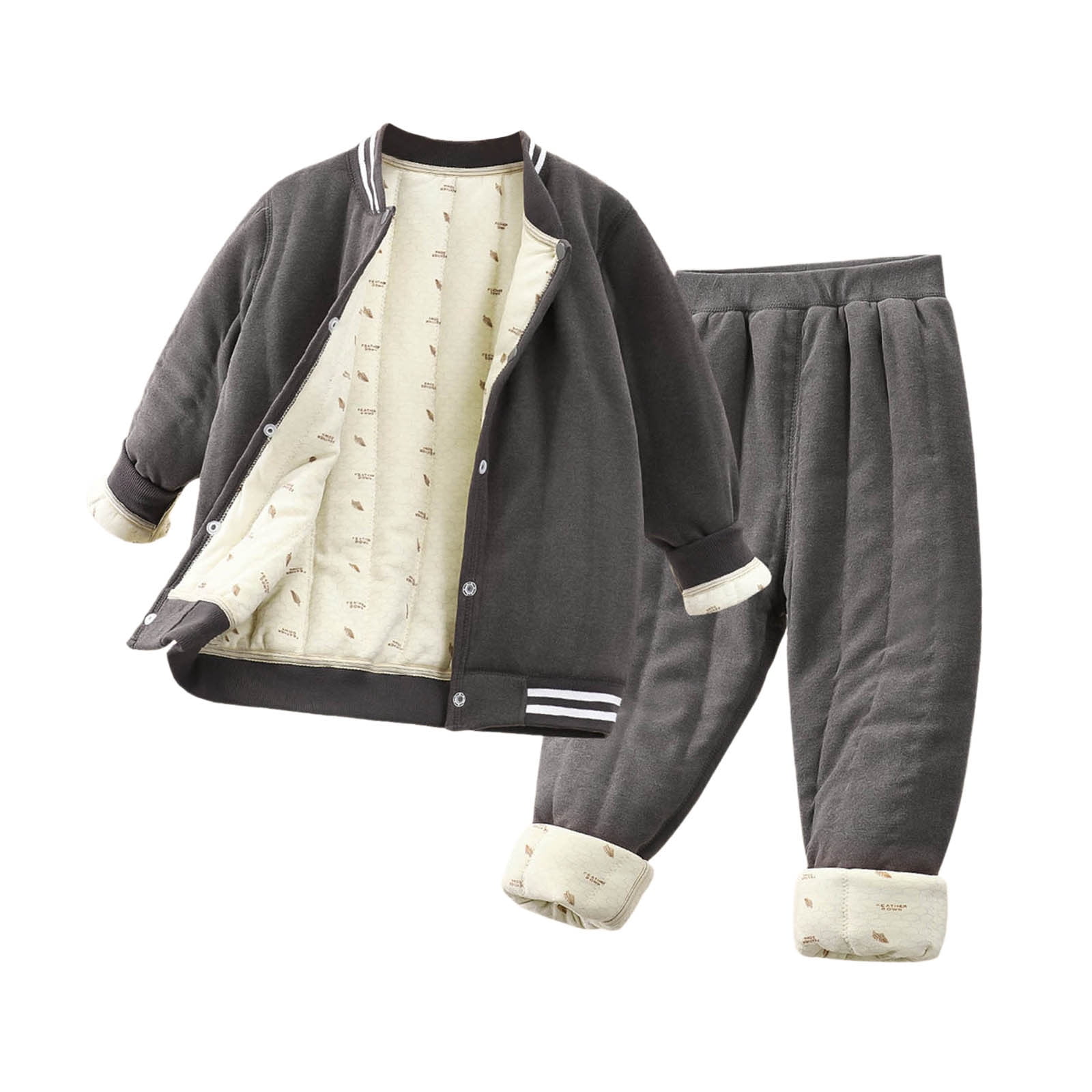 VNKIDY Girls Outfits Autumn Winter Children Kids Thermal Quilted Outfit ...