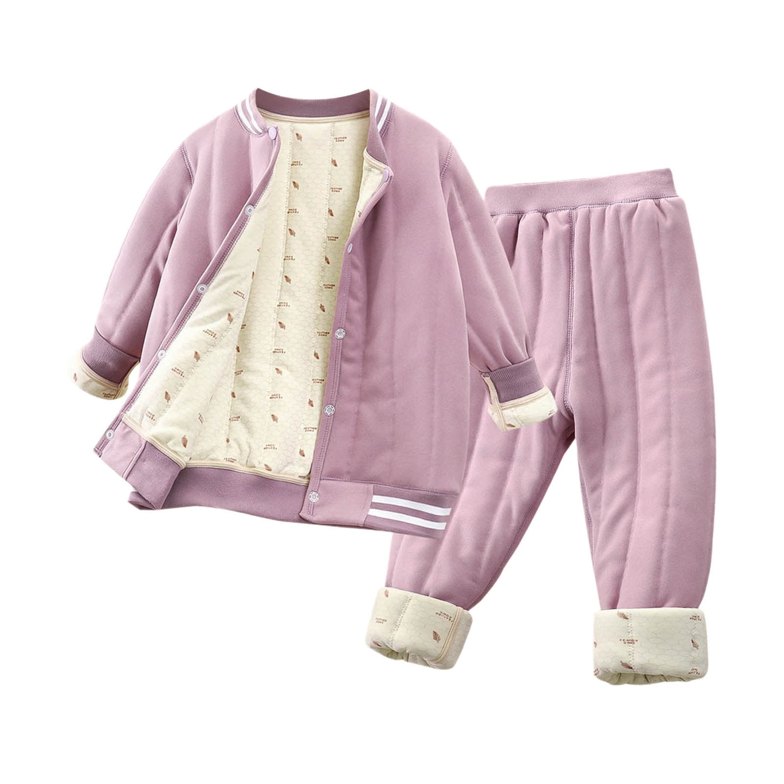 VNKIDY Girls Outfits Autumn Winter Children Kids Thermal Quilted Outfit ...