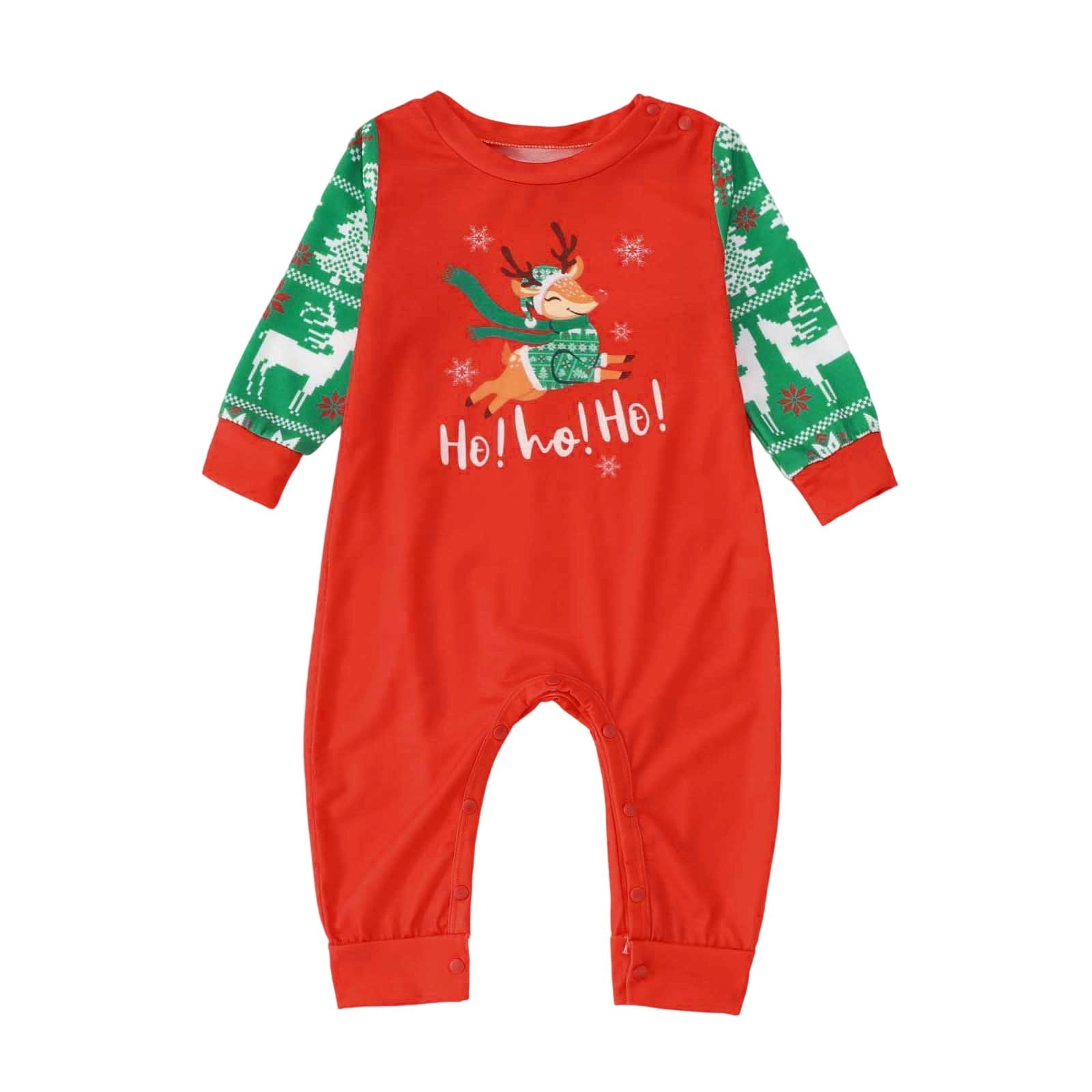 VNKIDY Infant Family Matching Christmas Loungewear Set Red Crewneck ...