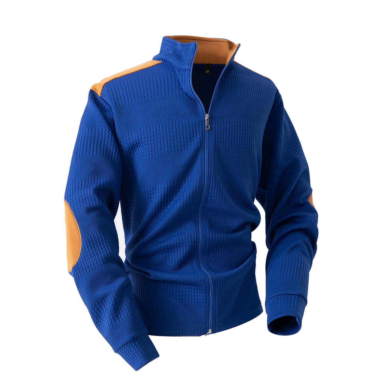 VNKIDY Men Jackets Full Zip Long Sleeve Jacket Textured Knit Outerwear ...