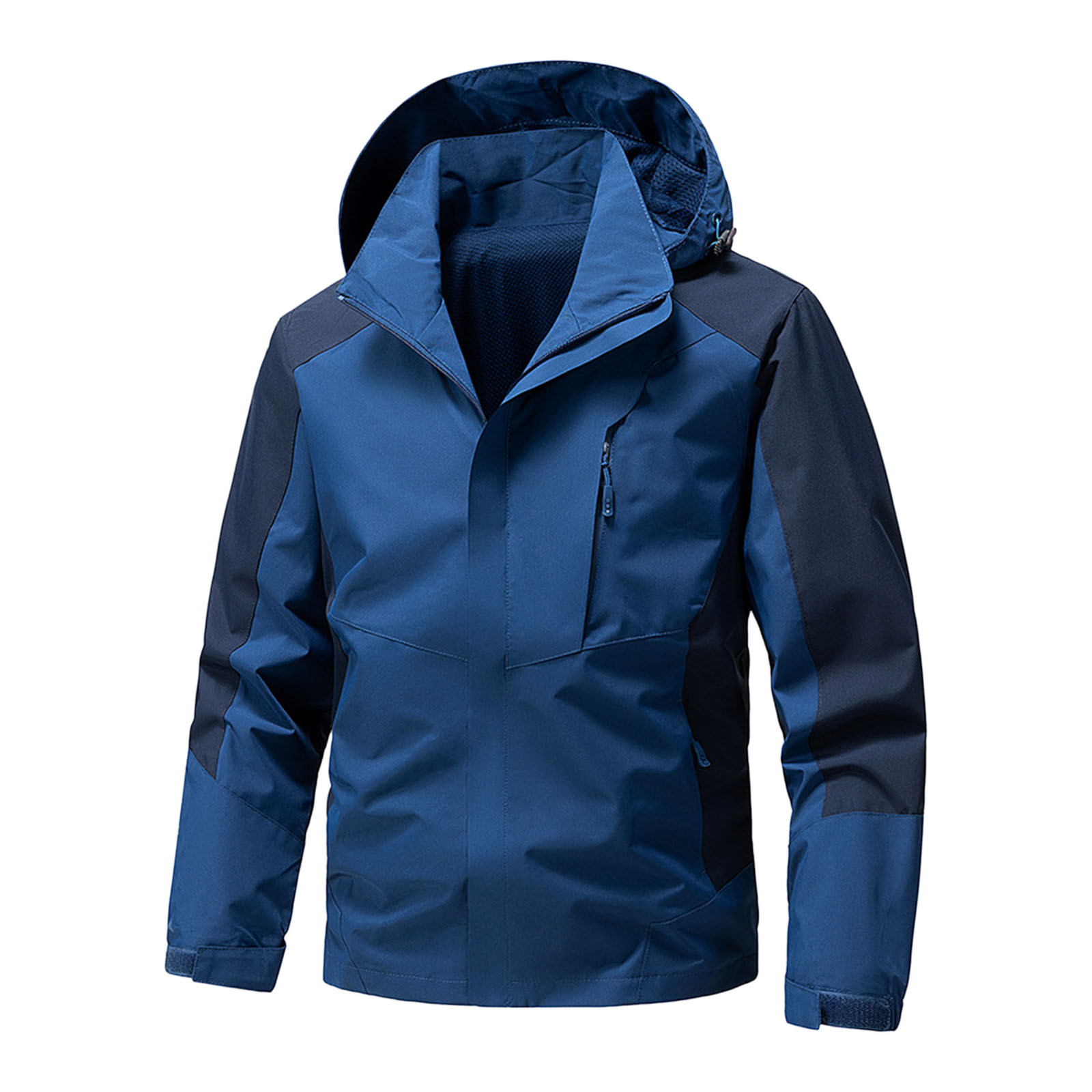 VNKIDY Men's Coat Autumn Winter Color Block Outdoor Windproof Jacket ...