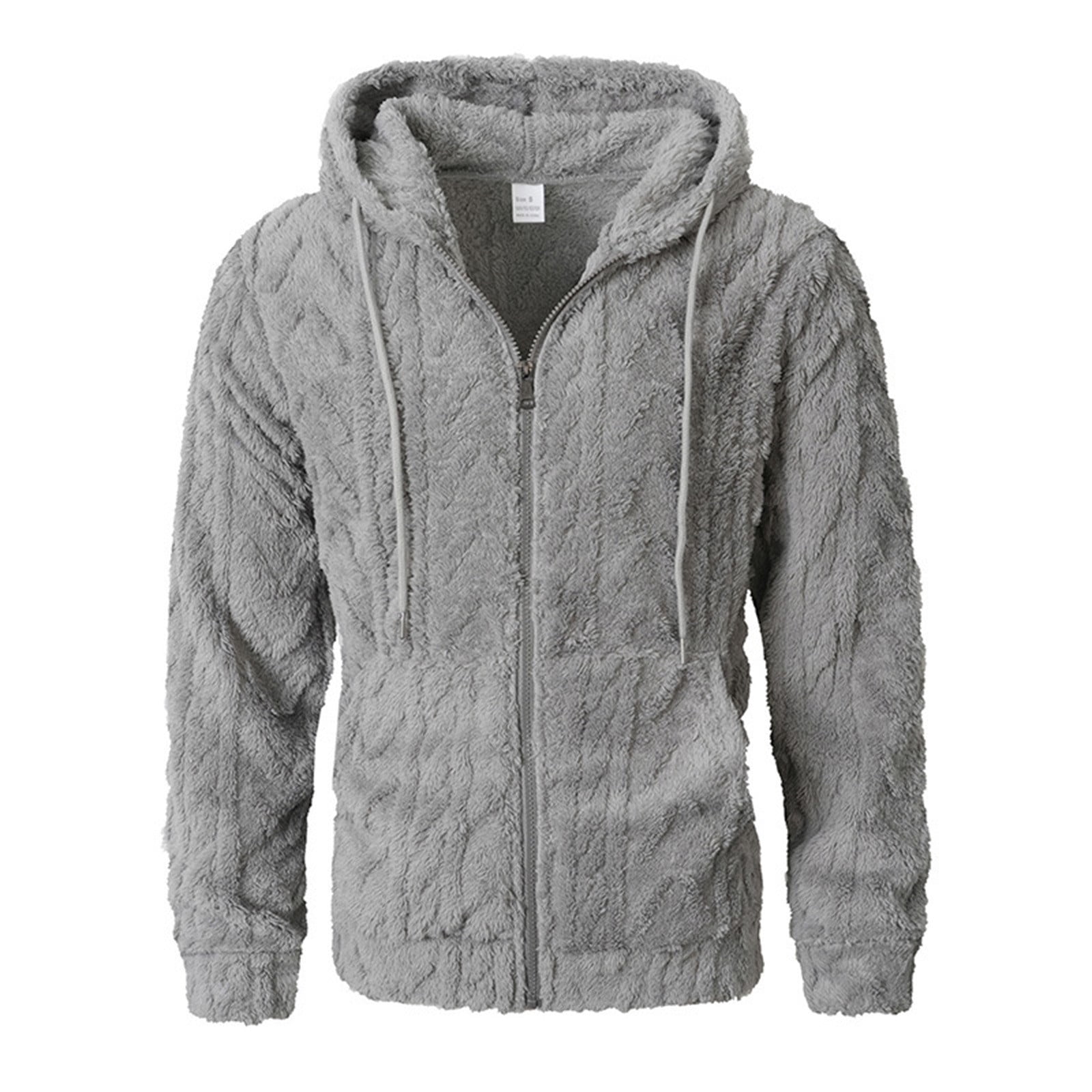VNKIDY Men's Sweater Coat Fall Winter Oversized Solid Color Cable ...