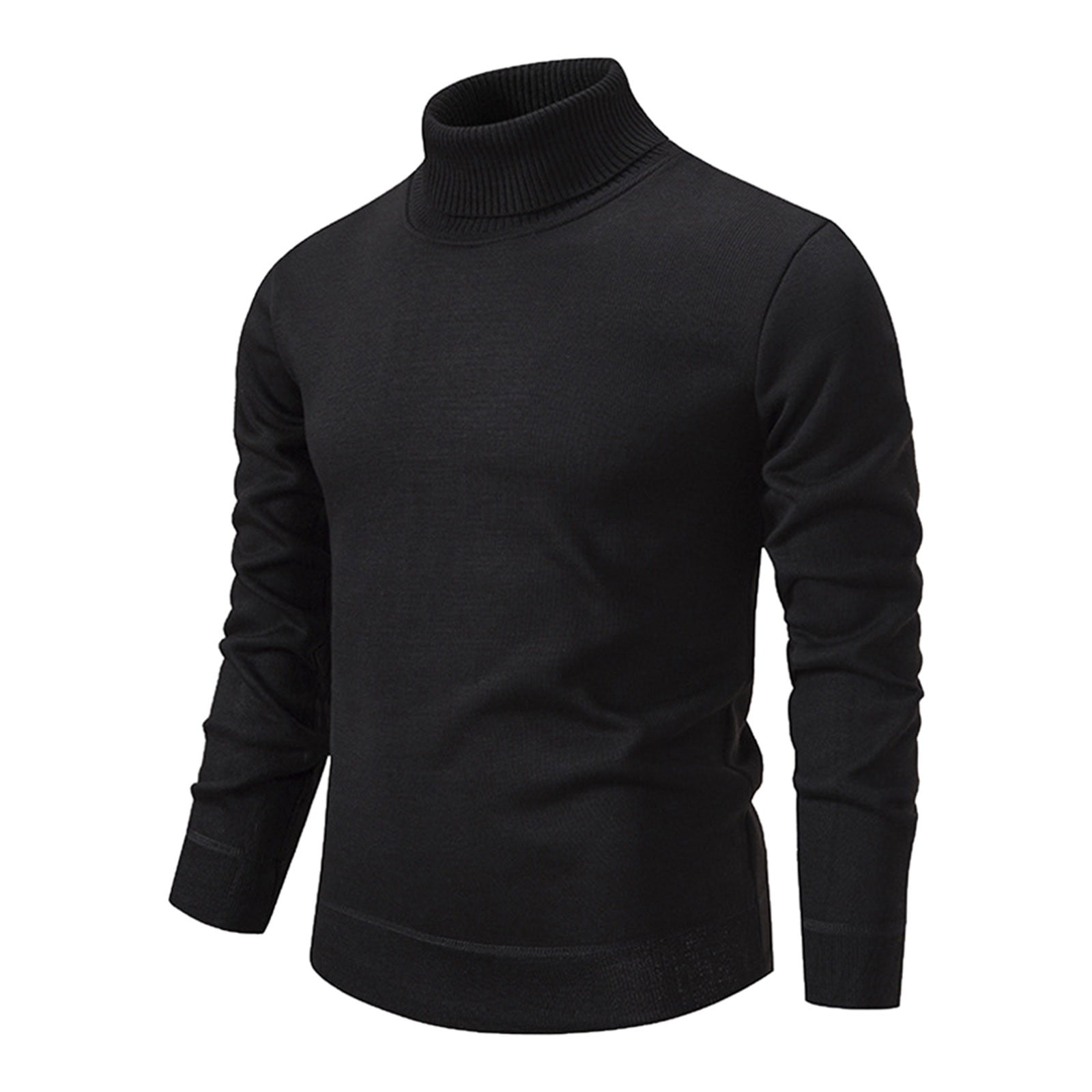 VNKIDY Men's Sweater Coat Fall Winter Slim Fit Solid Color Turtleneck ...